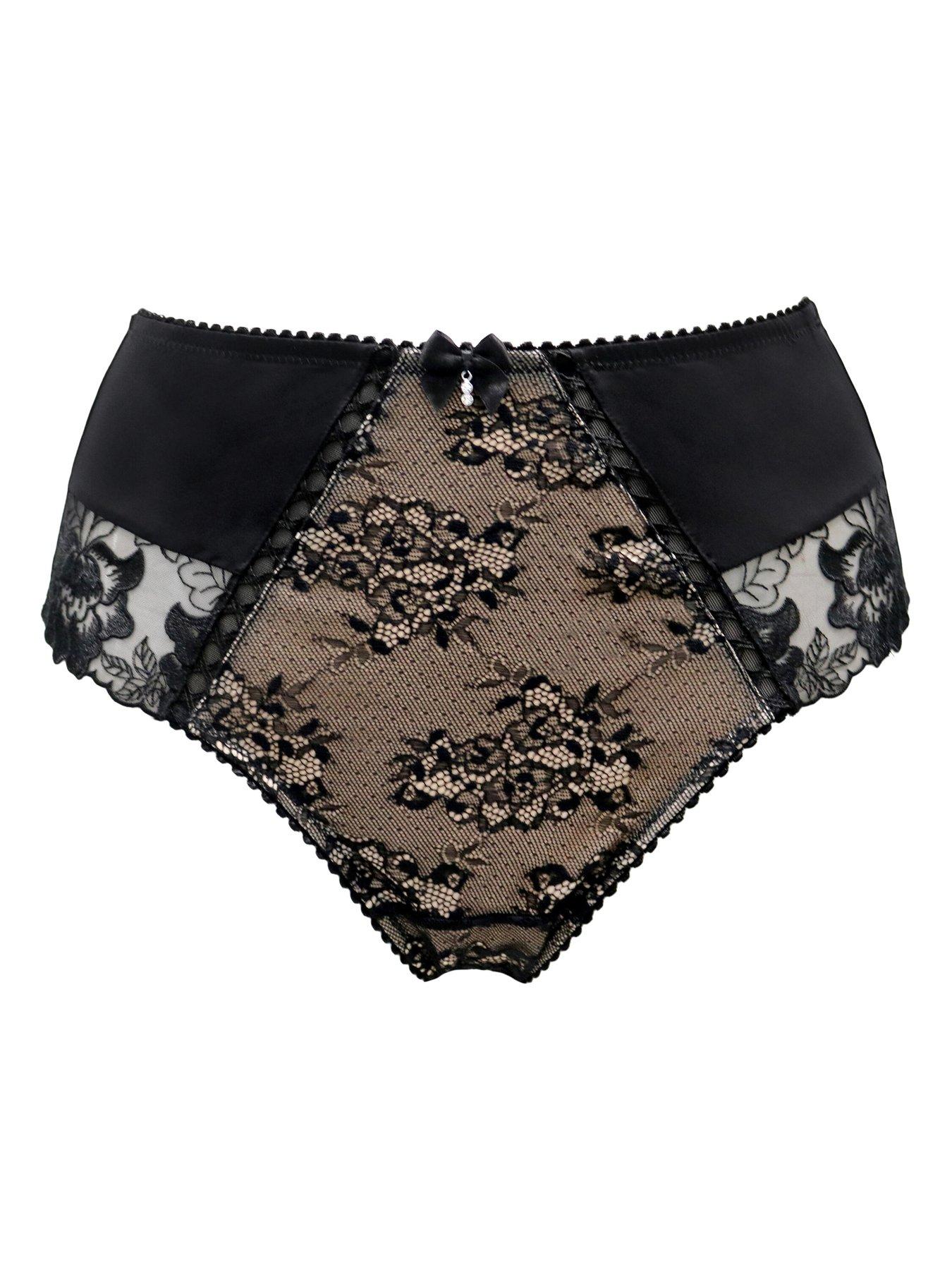 Pour Moi Sofia Emb Lace Embroidered Deep Brief | Littlewoods