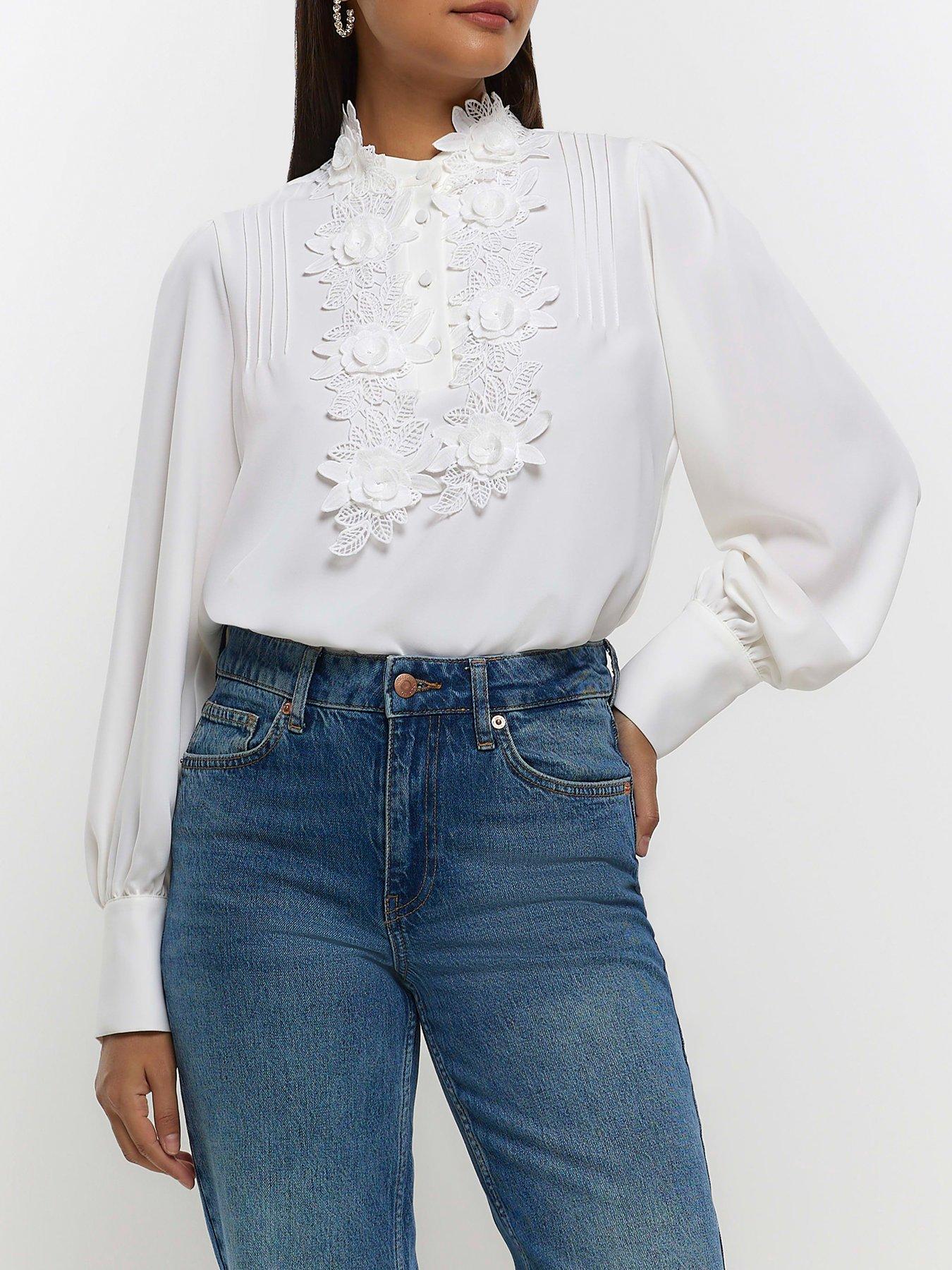 River Island Chiffon Floral Corsage Blouse