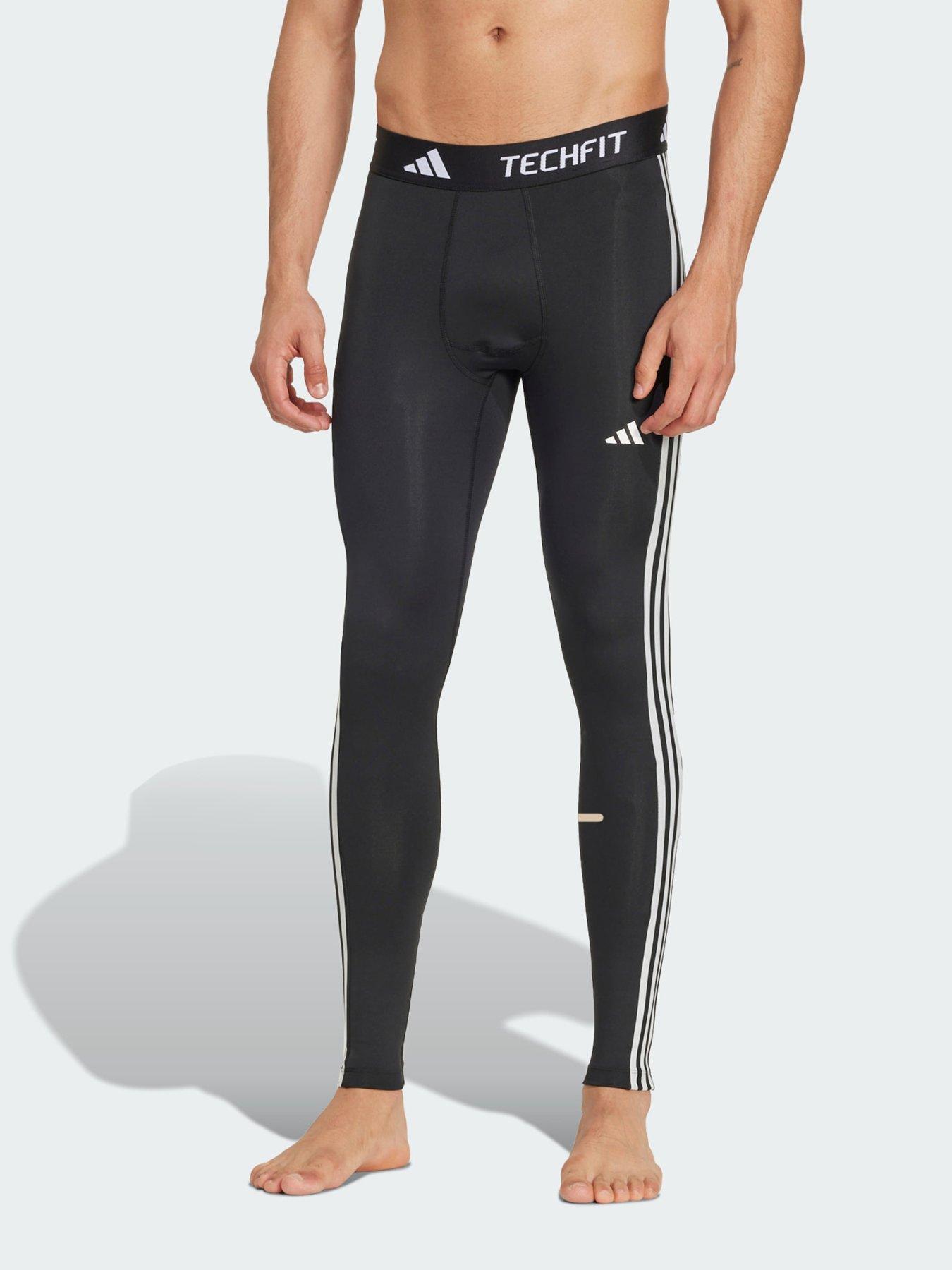 adidas Techfit Compression Training 3-Stripes Long Leggings - Black ...
