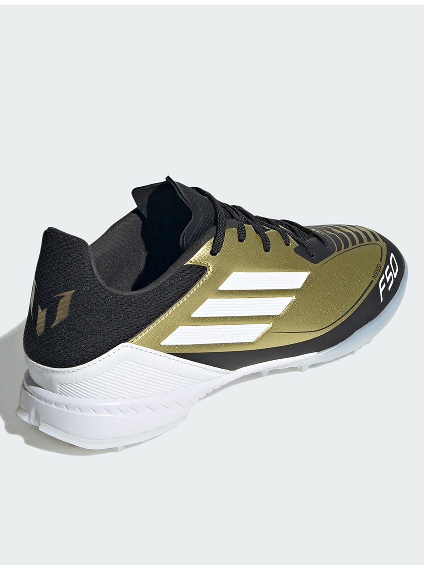 adidas Messi F50 League Turf Boots - Gold | Littlewoods