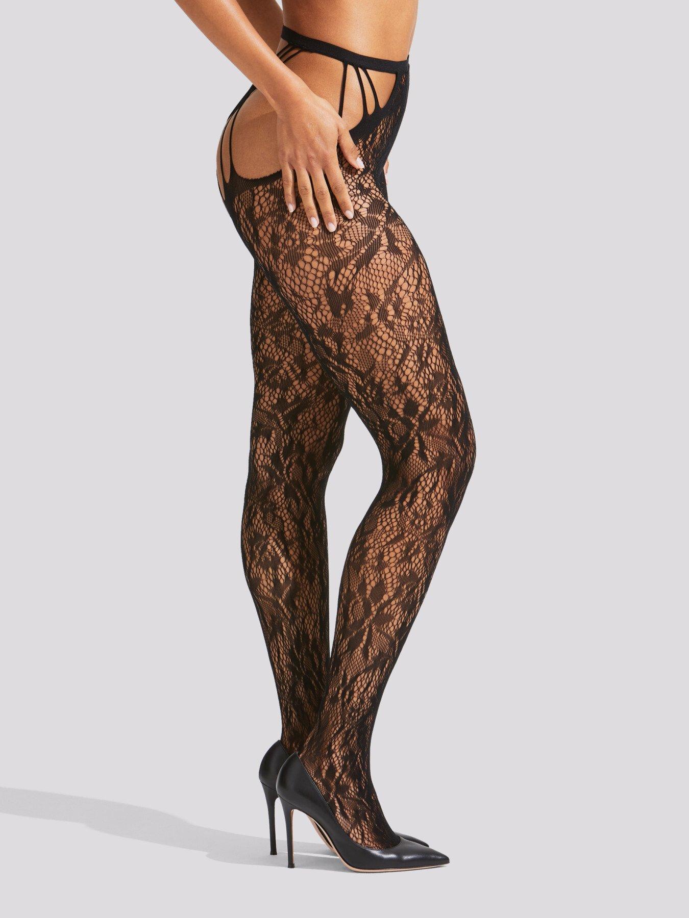 Ann Summers Lace Strappy Crotchless Tights | Littlewoods