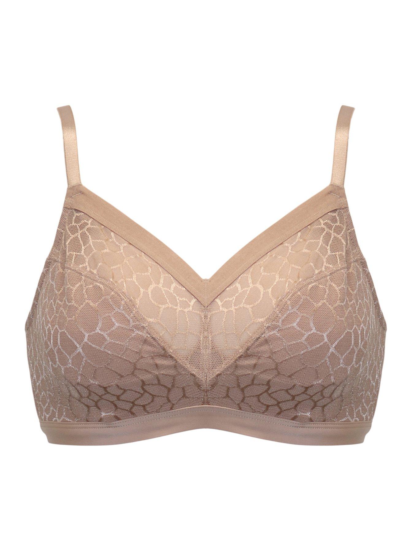 Pour Moi Geo Sculpt Fuller Bust Non Wired Bralette D-J - Natural ...