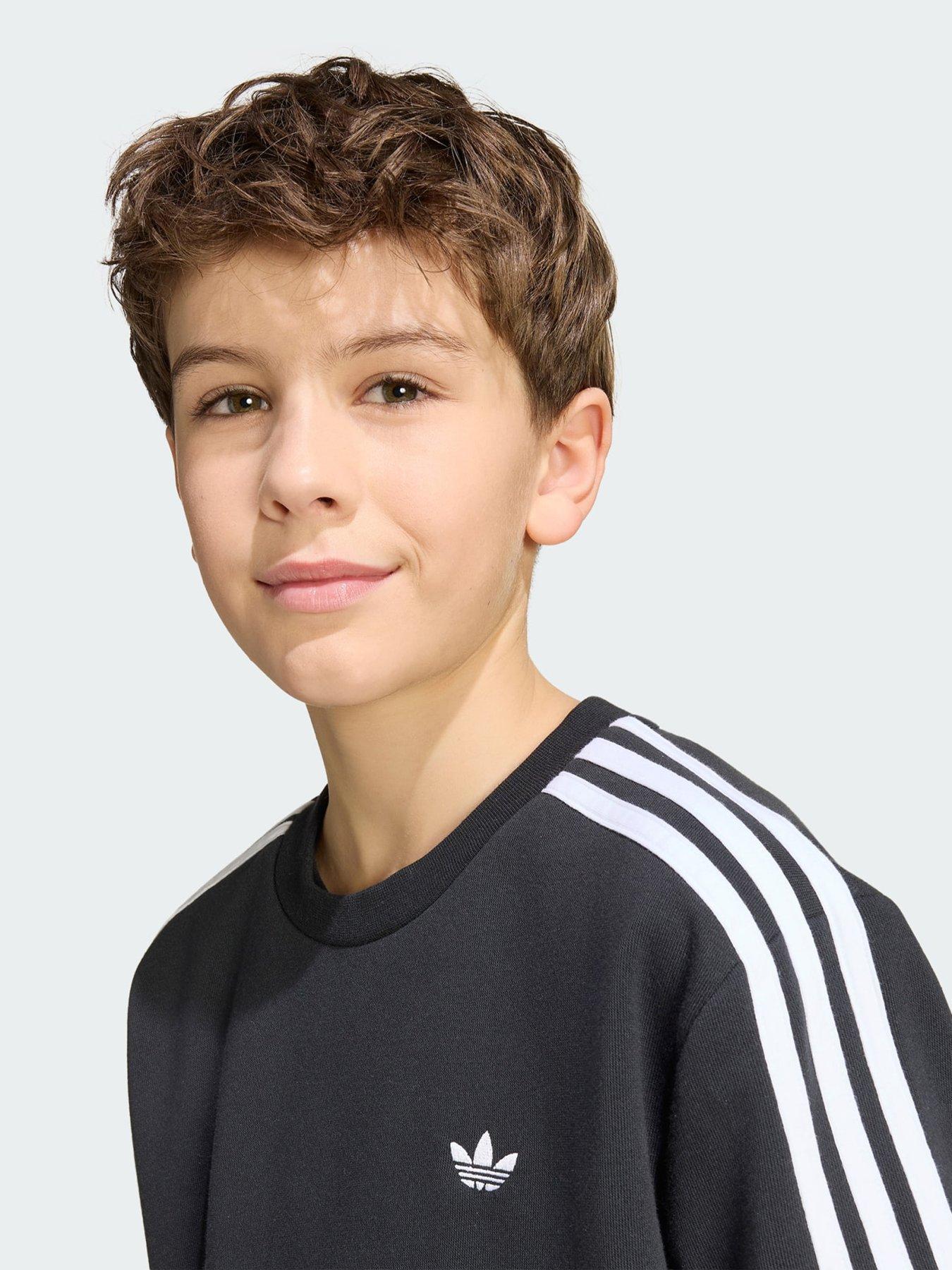 adidas Originals 3-STRIPES LOOSE CREW Sweatshirt | Littlewoods