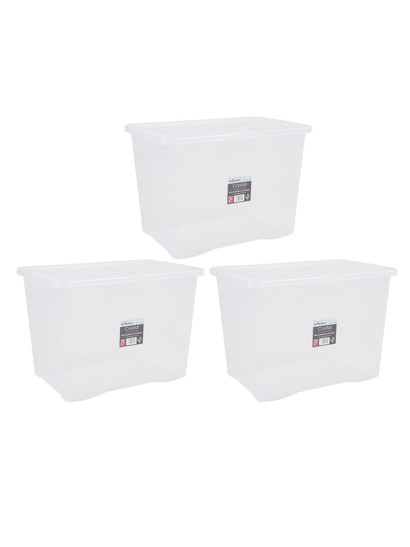 Wham Set of 3 80 Litre Plastic Storage Boxes | Littlewoods