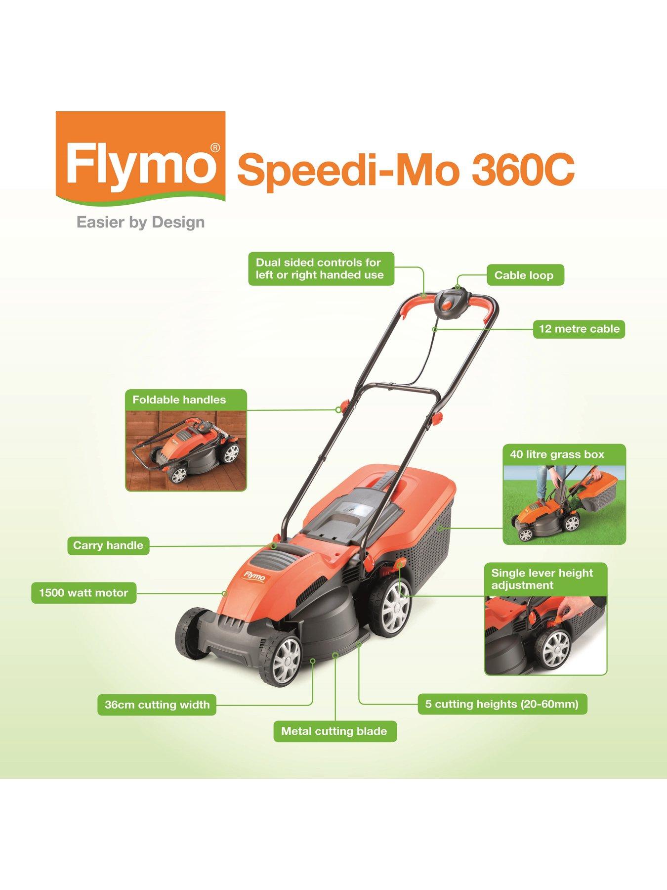 Flymo Speedi-Mo 360C Corded Rotary Lawnmower | littlewoods.com