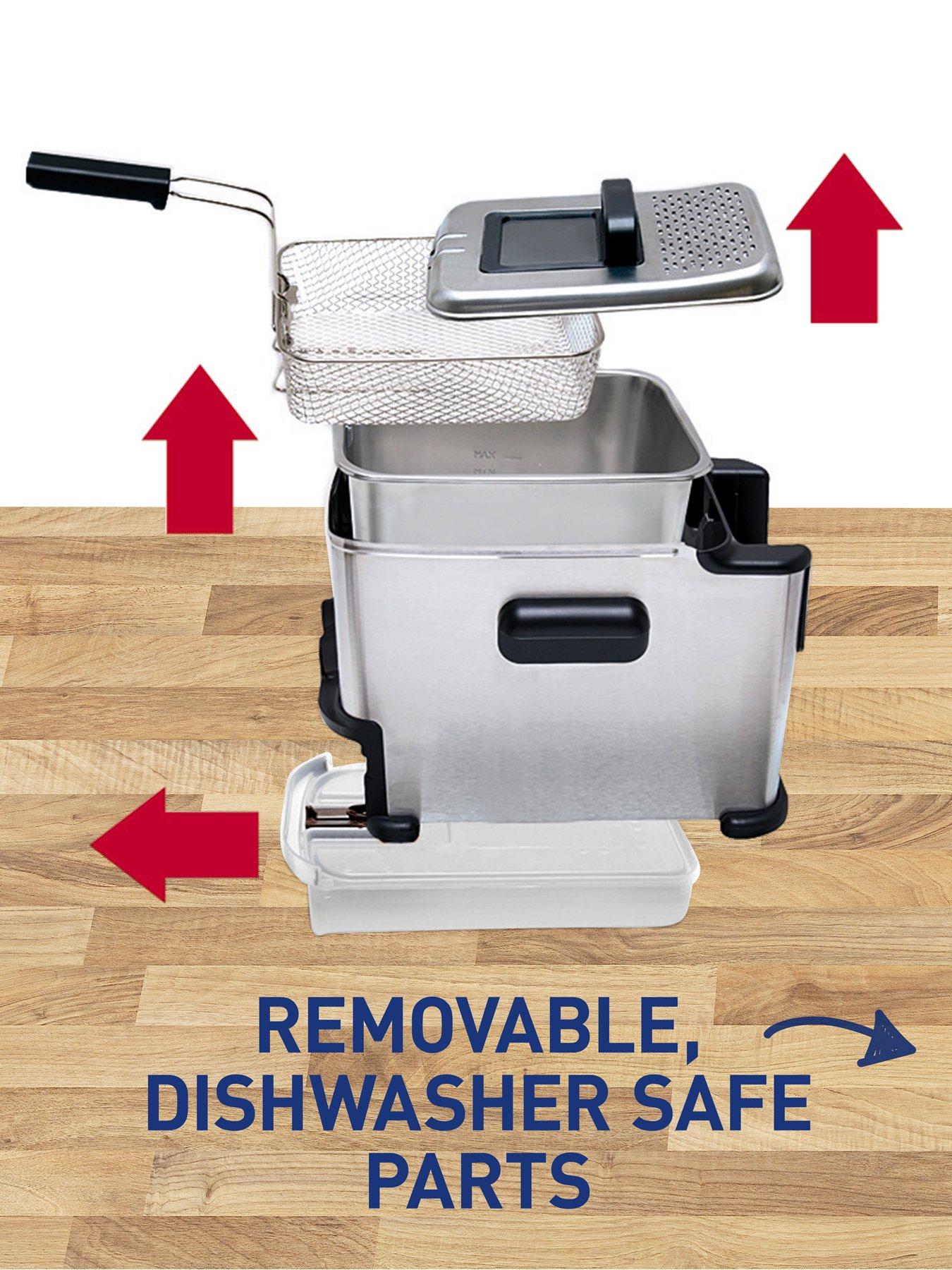 Tefal Oleoclean Compact 2L Semi-professional Deep Fryer, Stainless ...