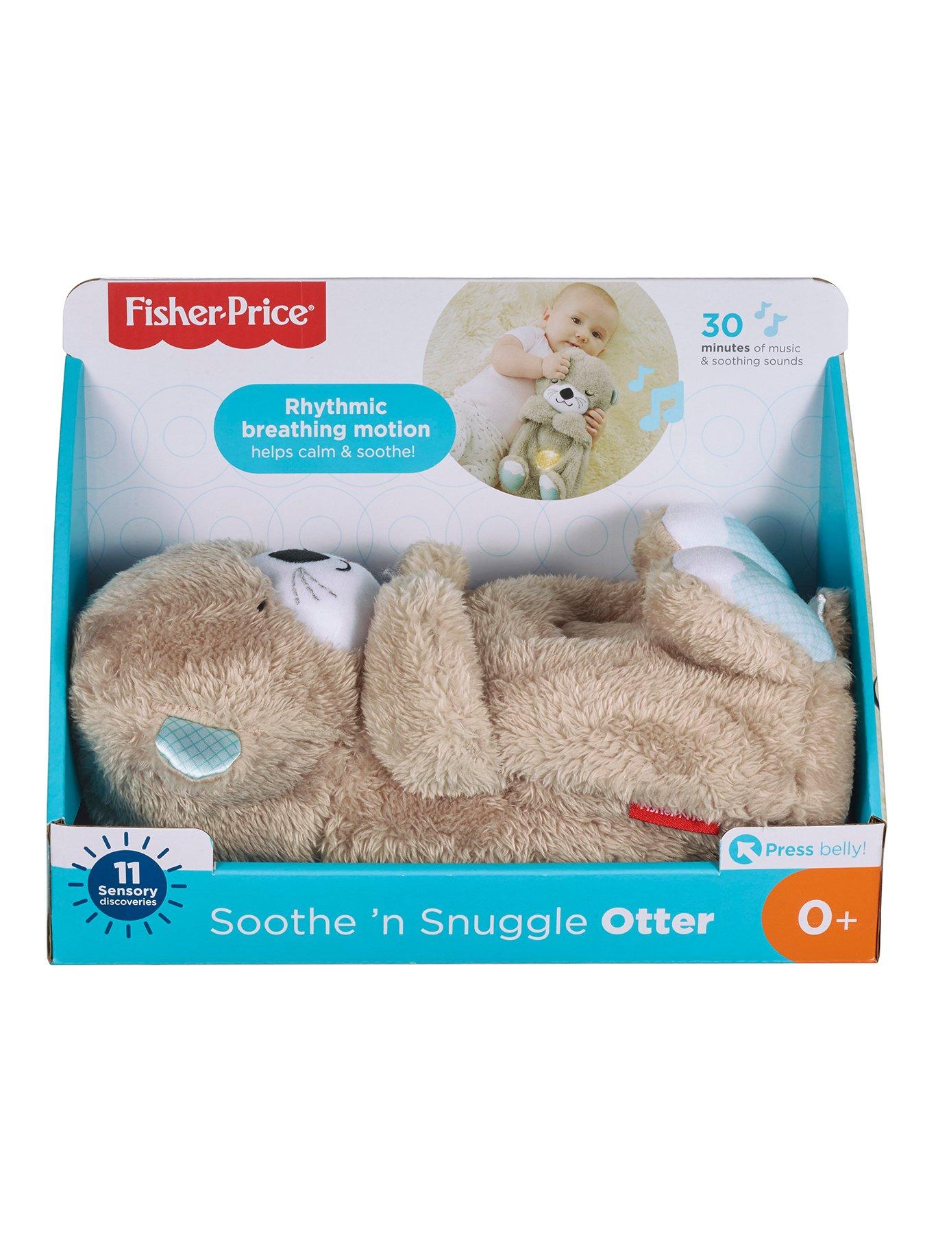 Fisher-Price Soothe 'n Snuggle Otter Plush Baby Toy with 11 Sensory ...