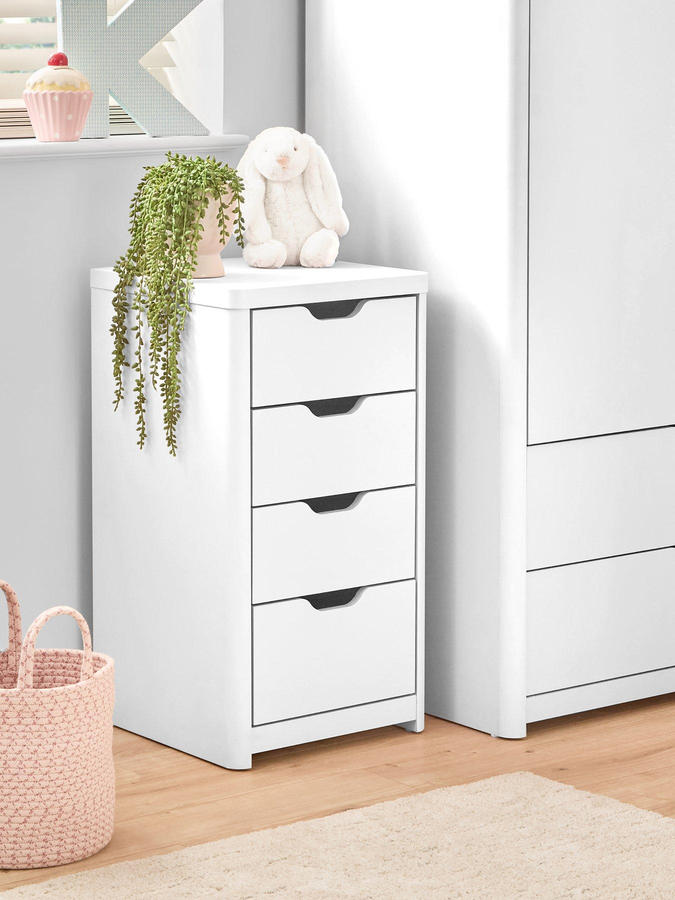 The Very Collection Aspen Slim 4 Drawer Chest - White Oak Effect ...