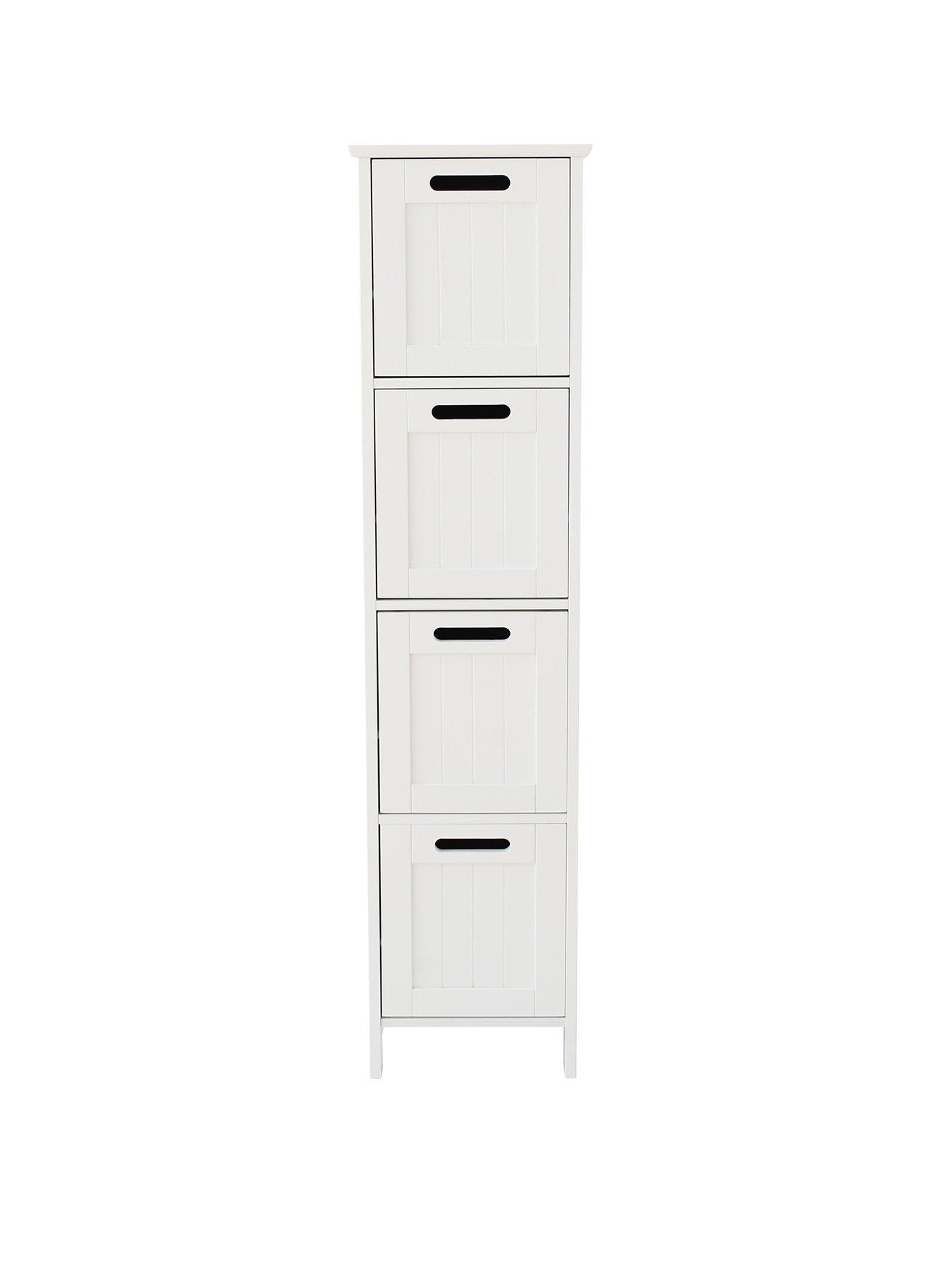 Lloyd Pascal Portland 4 Drawer Bathroom Cabinet - White | littlewoods.com