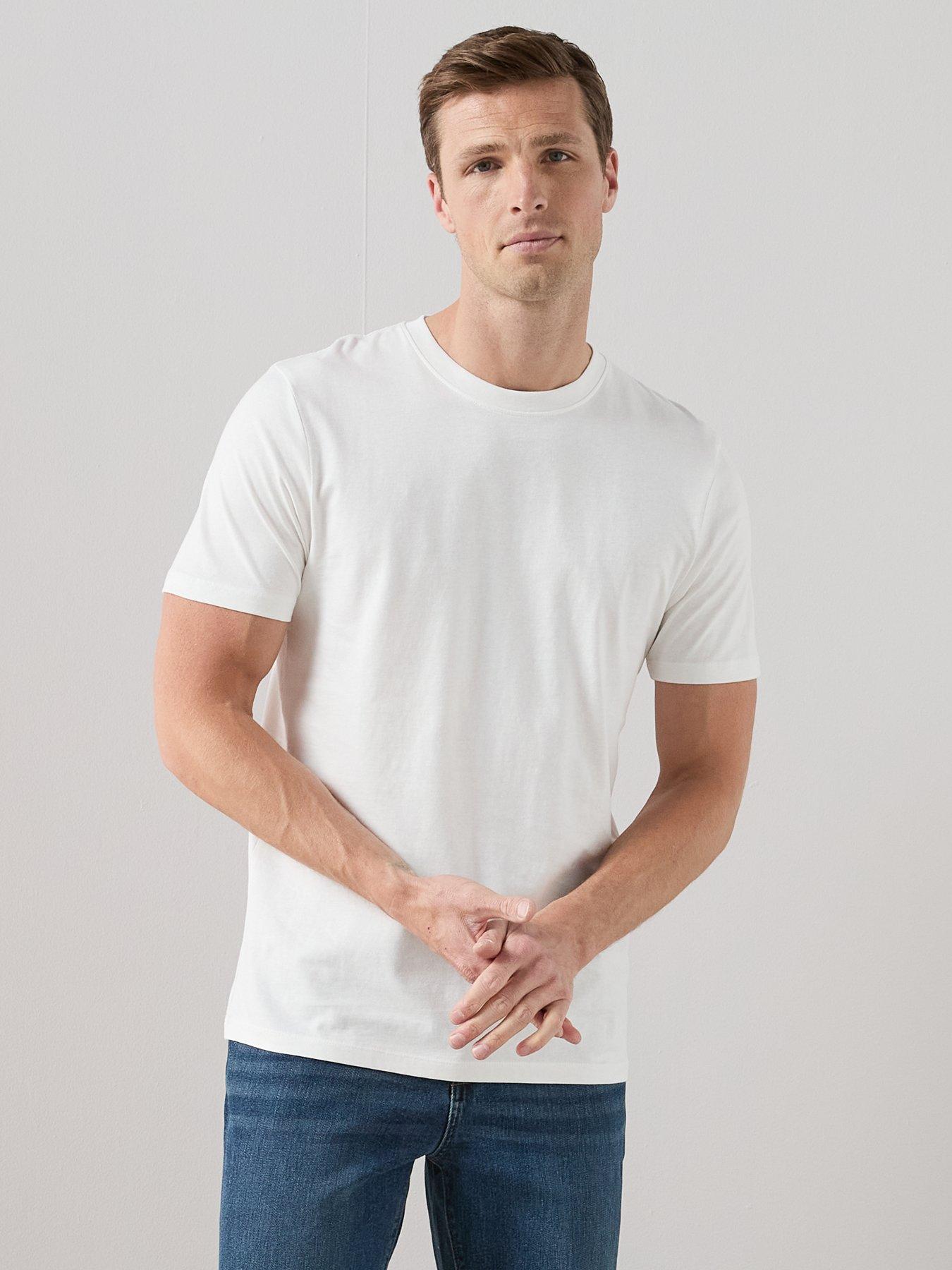 The Very Collection Essentials 3 Pack Crew T-Shirt - Black/White/Grey ...