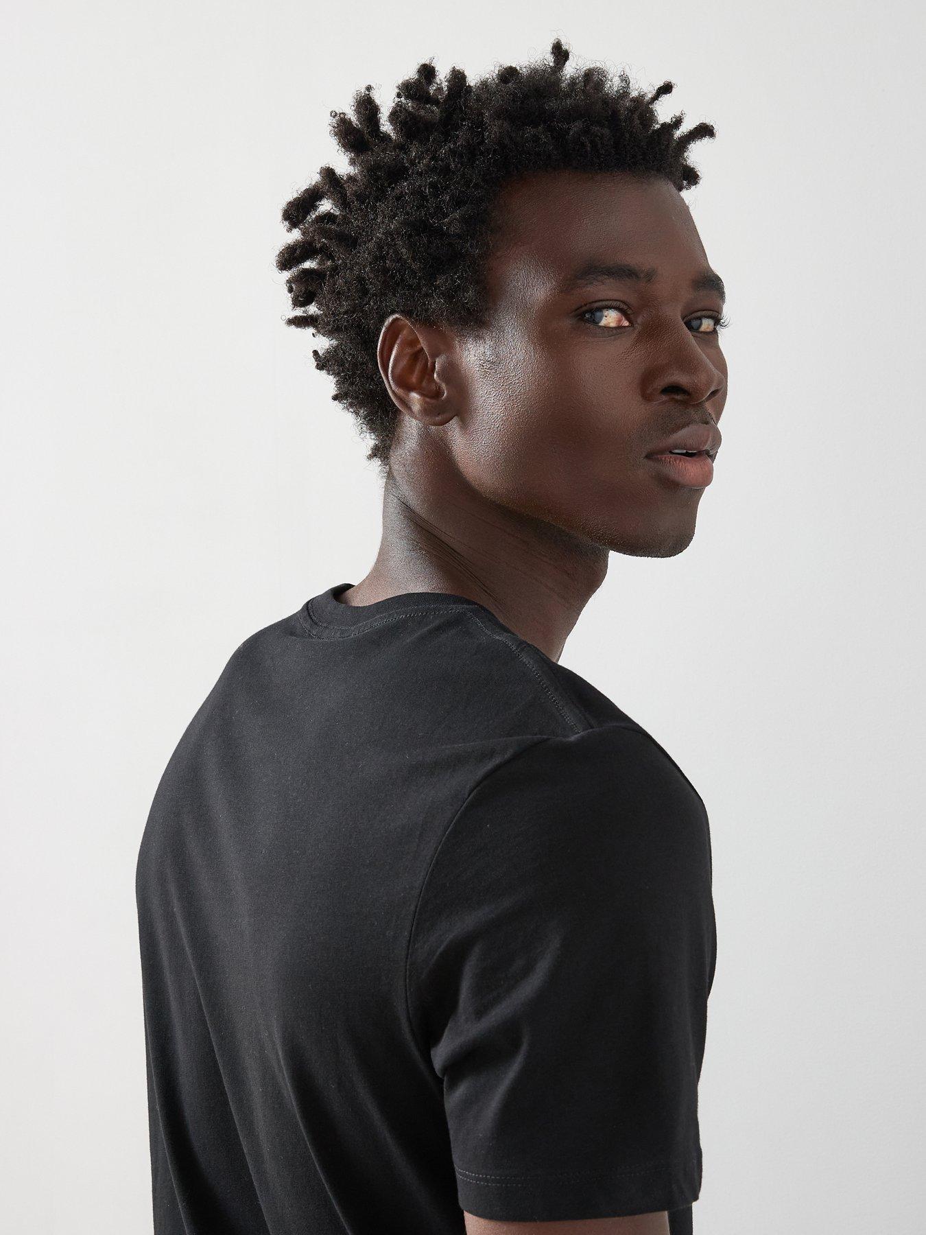 The Very Collection Pure Cotton Essentials Crew Neck T-shirt - Black ...