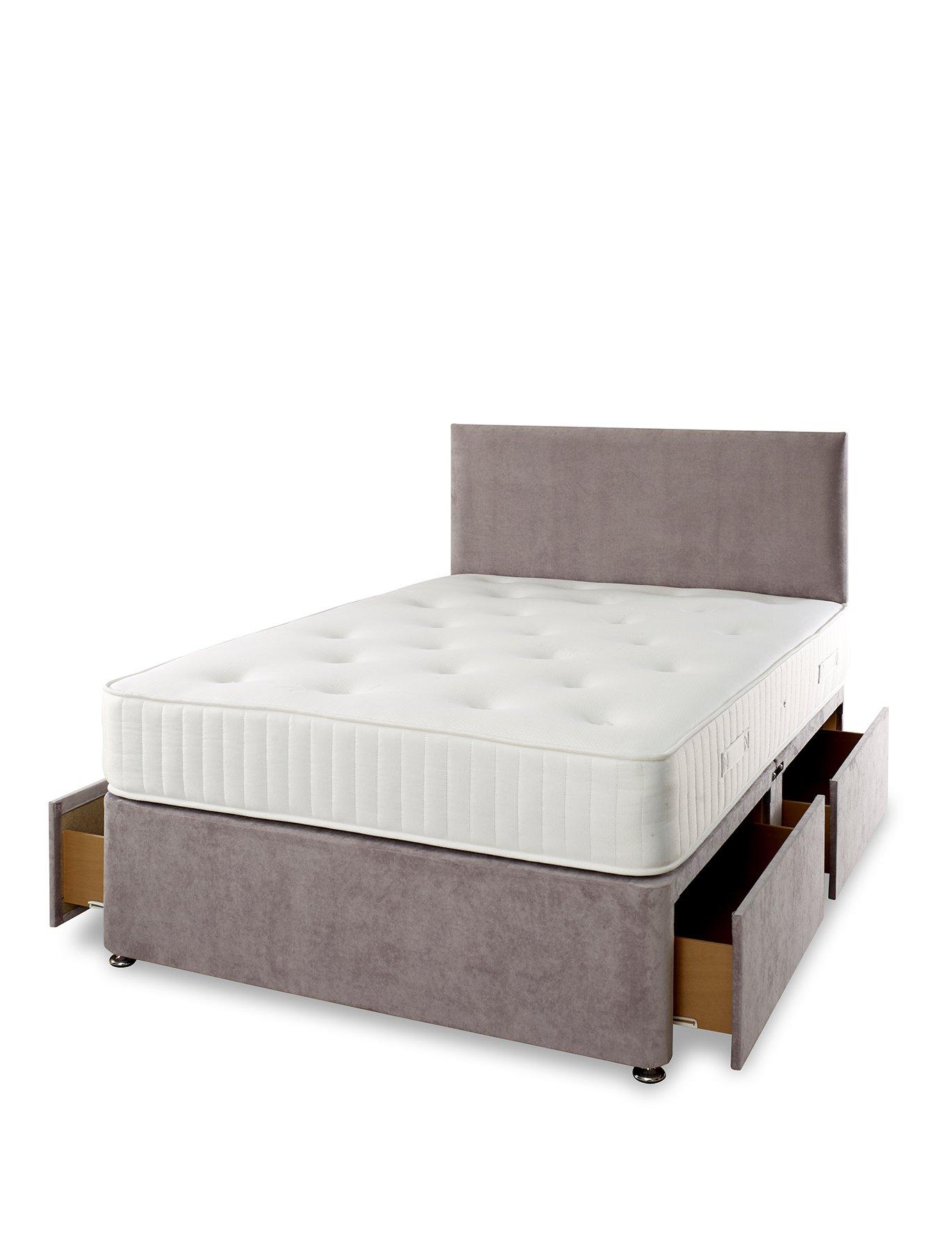 Shire Beds Tivoli Ortho Mattress and Upholstered Divan Base Bed Set ...