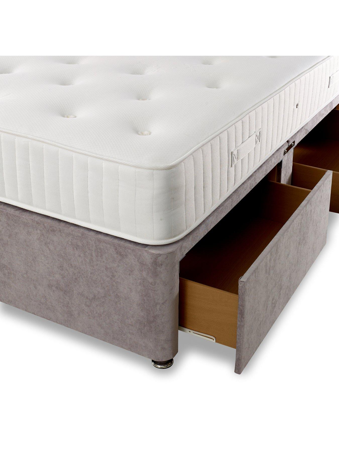 Shire Beds Tivoli Ortho Mattress and Upholstered Divan Base Bed Set ...