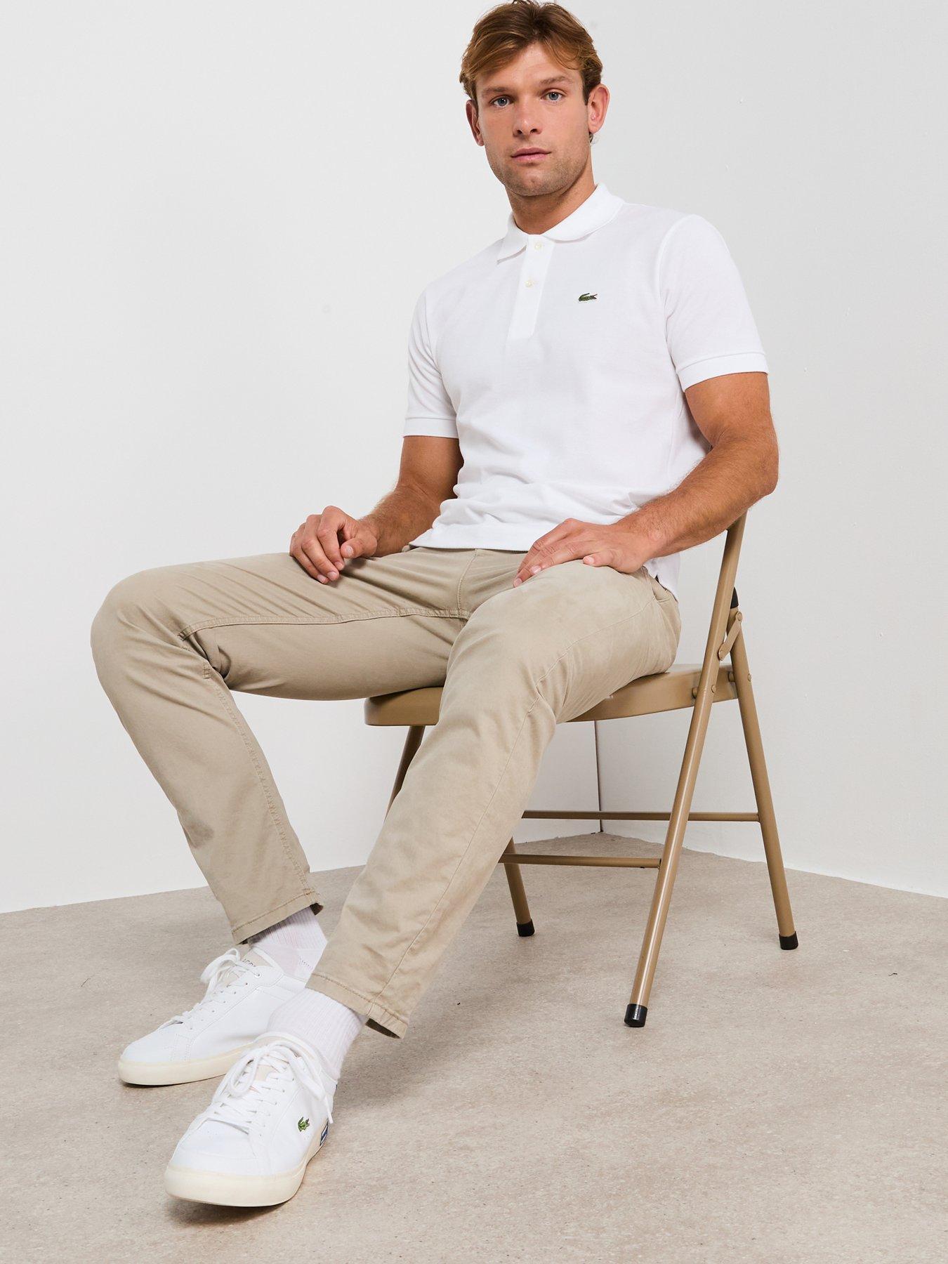 Lacoste L12.12 Classic Fit Piqué Polo Shirt - White | Littlewoods