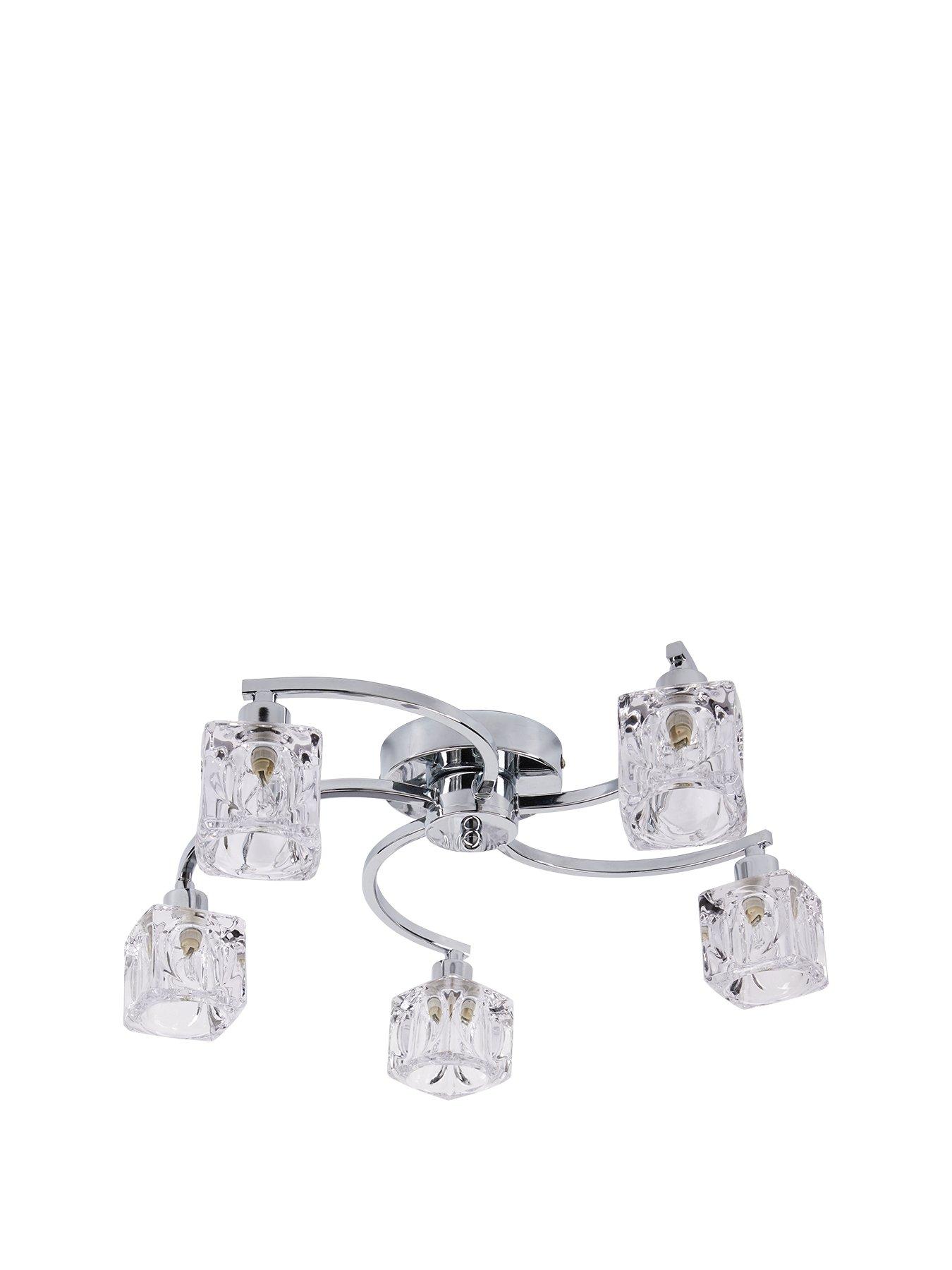 5 Light Ice Cube Ceiling Light Fitting | littlewoods.com