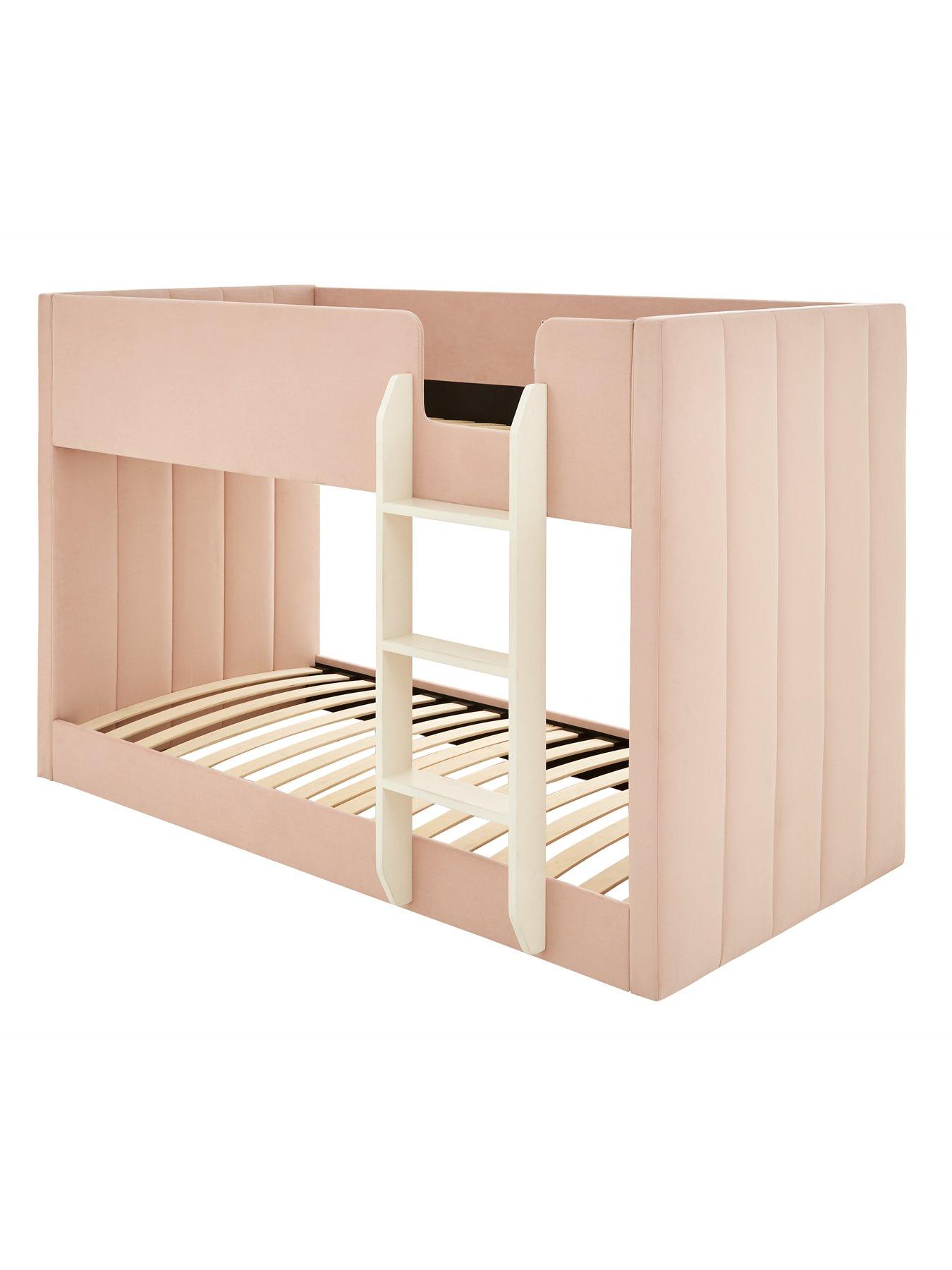 Pink velvet bunk bed store
