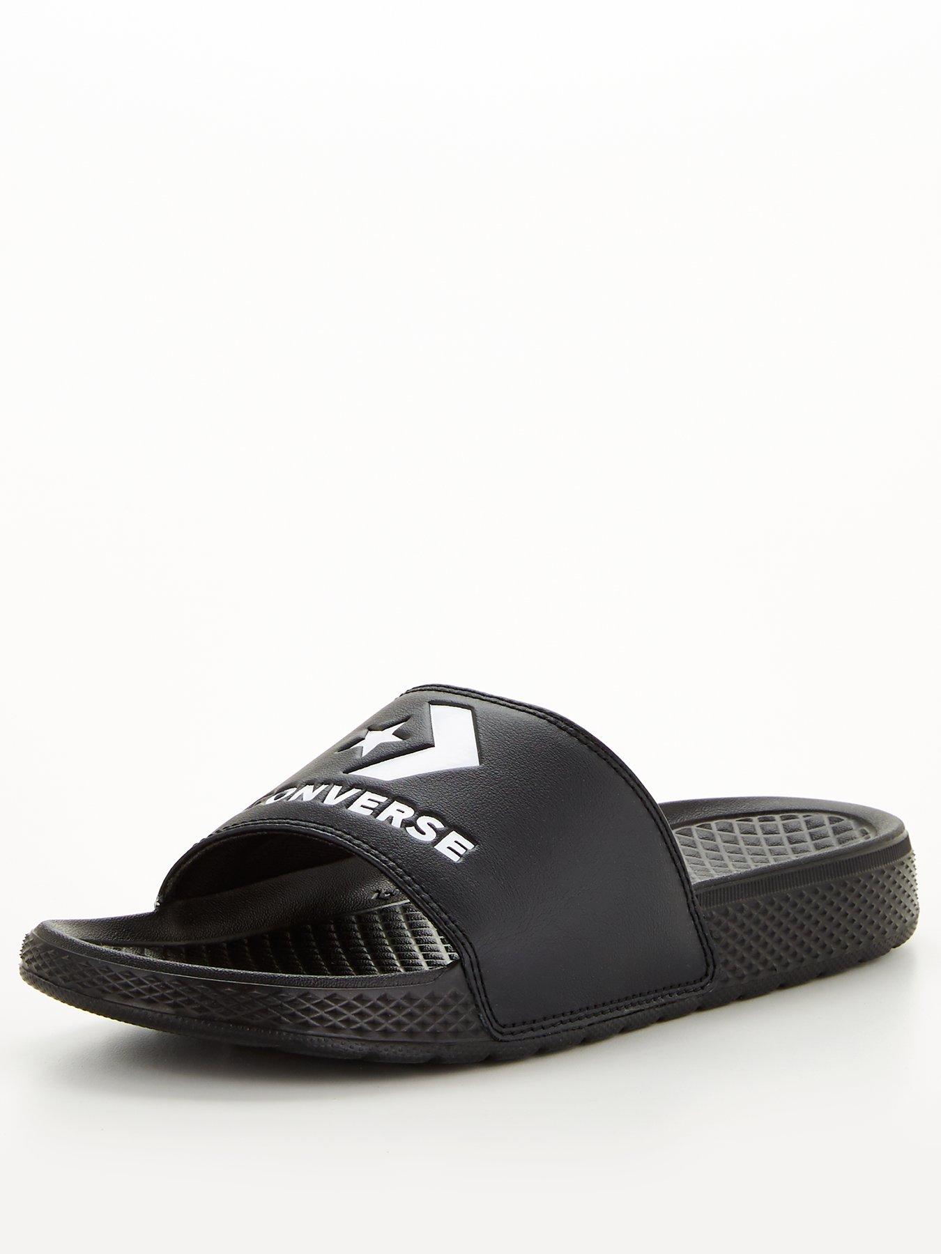 Converse Mens All Star Slide Slip Sliders - Black/White | littlewoods.com
