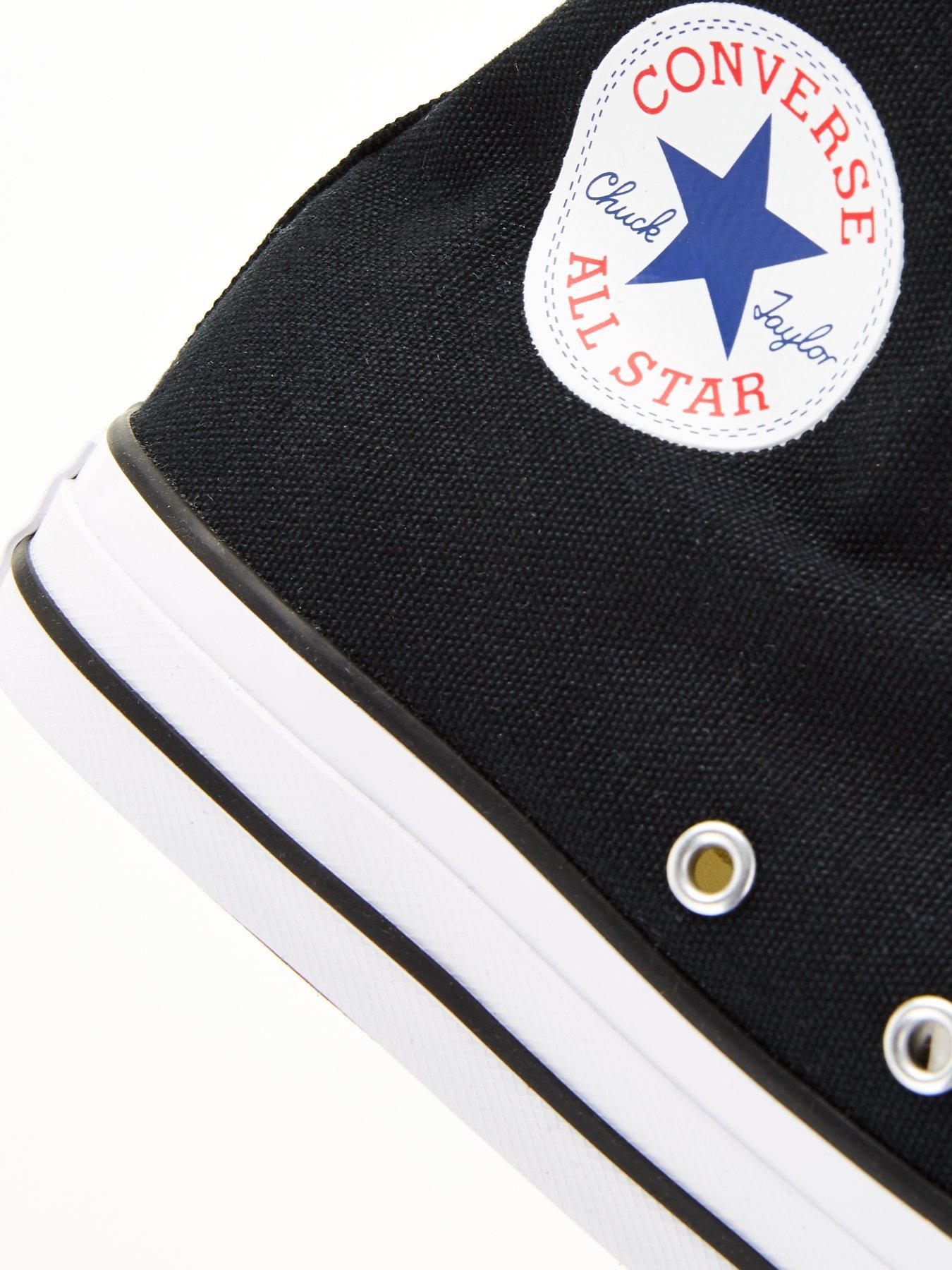 Converse Unisex Wide Hi Top Trainers - Black | Littlewoods