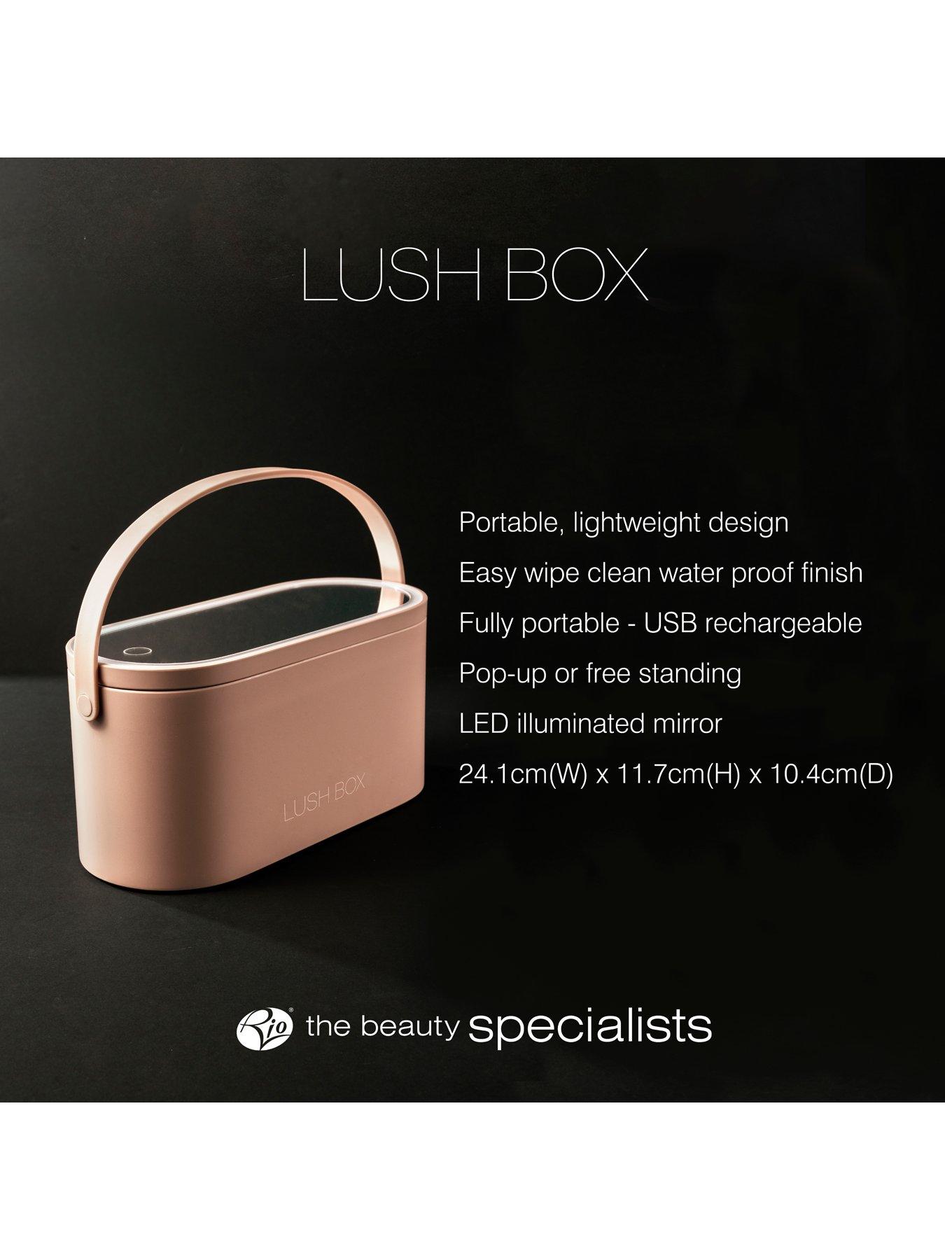 Rio Lush Beauty Storage Box with Mirror and Light - White | Littlewoods