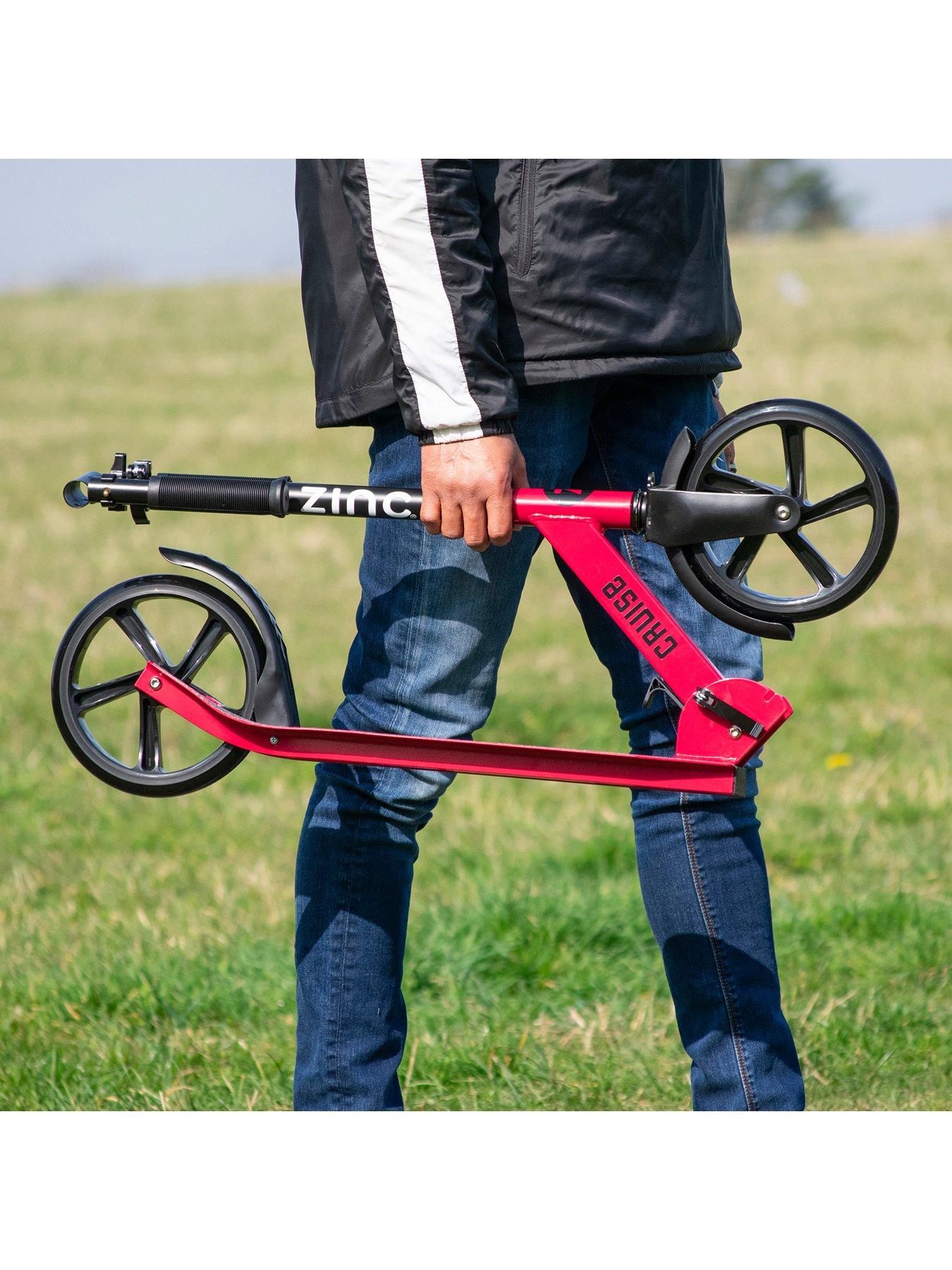 Zinc big wheeled folding cruise scooter - Red | Littlewoods