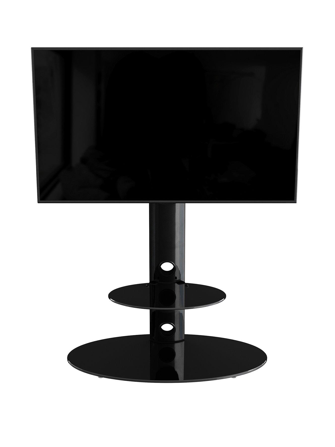 Black oval tv stand store
