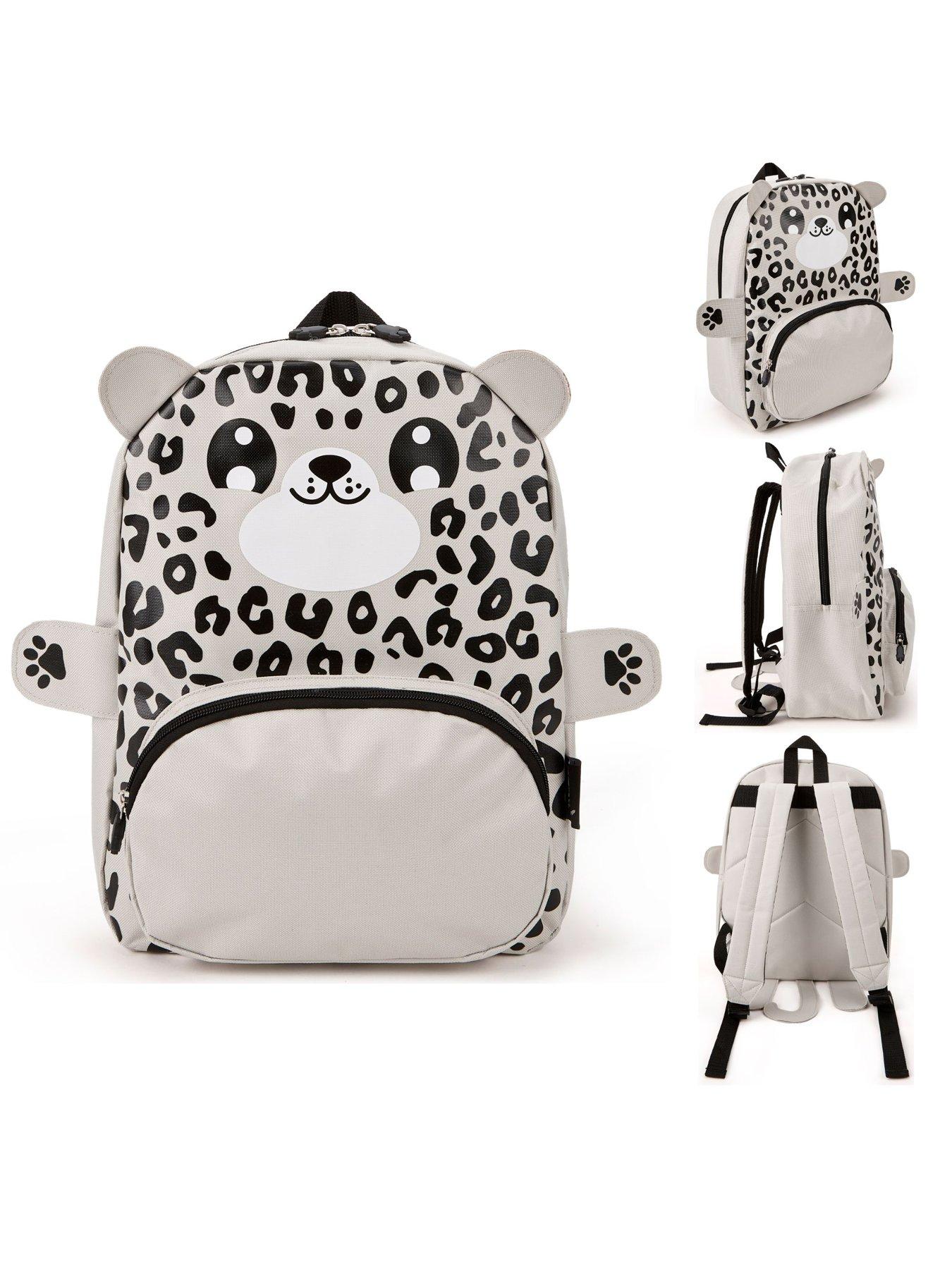 Snow Leopard Backpack, Lunchbag & Pencil Case Set | littlewoods.com