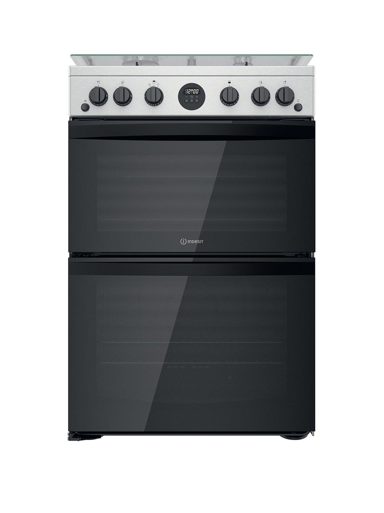 Indesit ID67G0MCX Freestanding Double Oven Gas Cooker | littlewoods.com