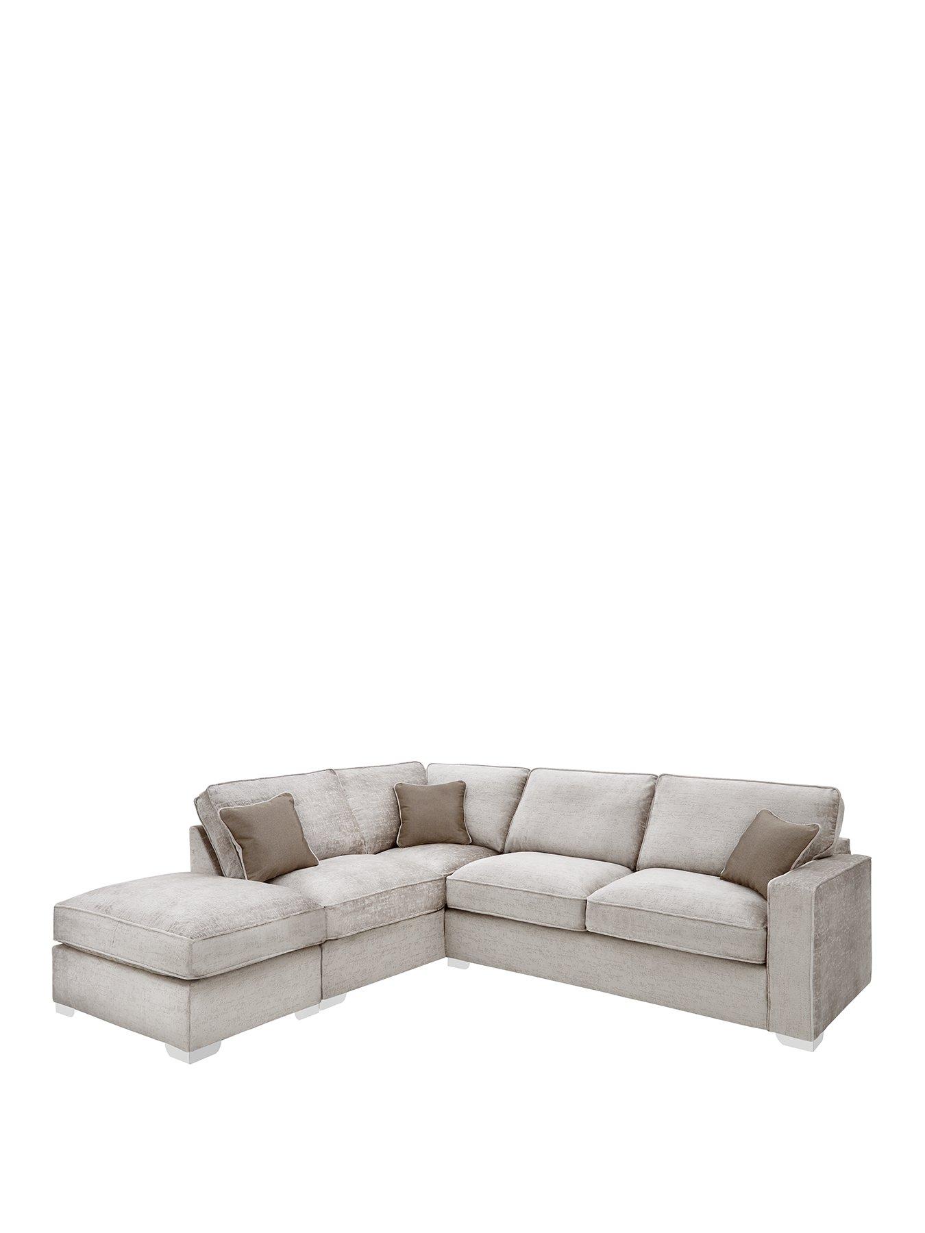 Very Home Chicago Deluxe Fabric Left Hand Corner Sofa with Footstool littlewoods