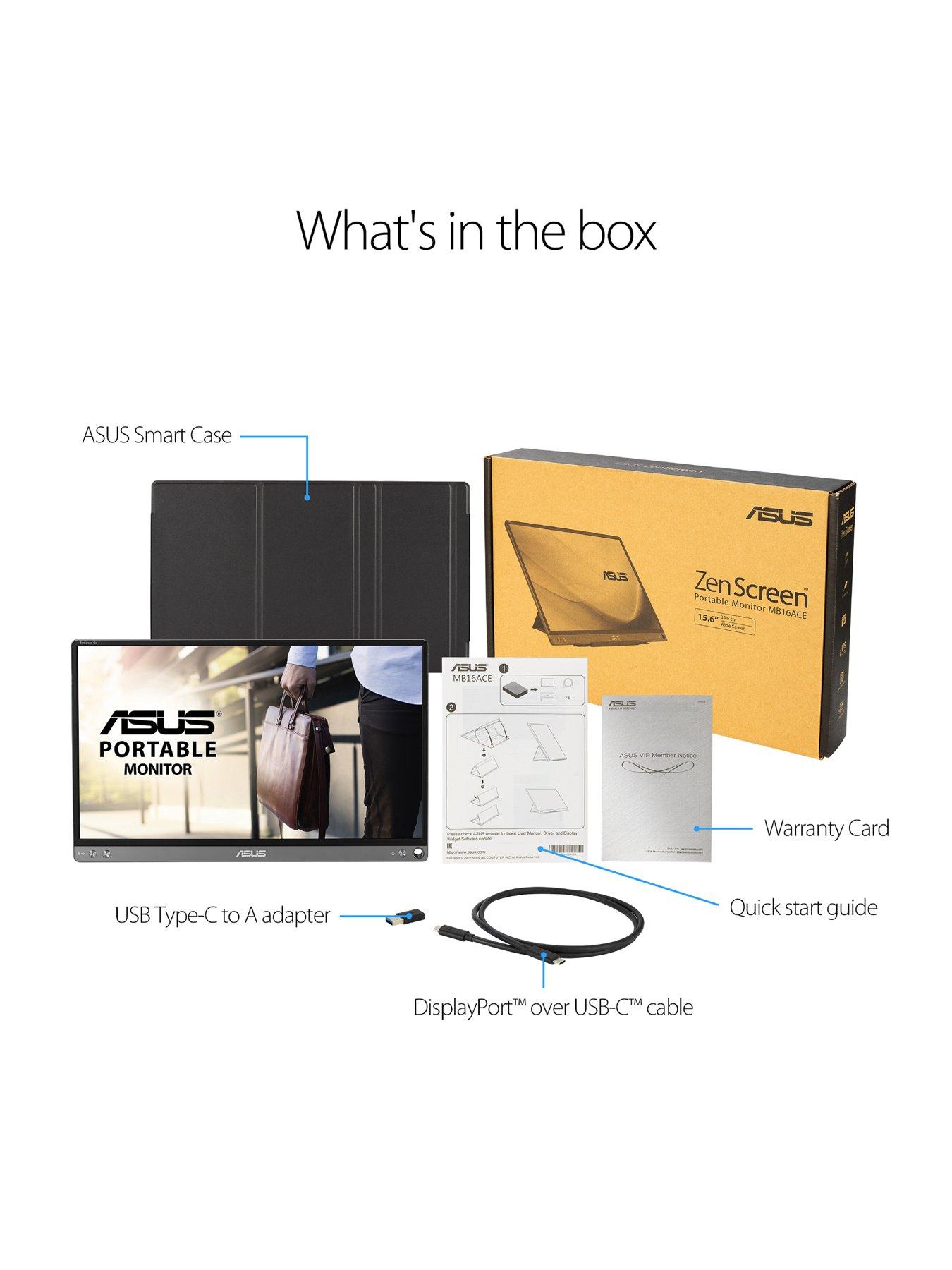 Asus ZenScreen MB16ACE 15.6in Full HD USB Type-C Portable Monitor ...