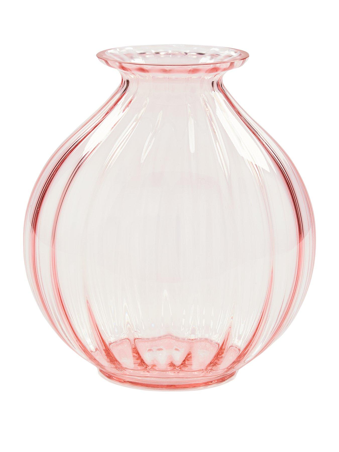Very Home Elsa Pink Glass Vase | littlewoods.com