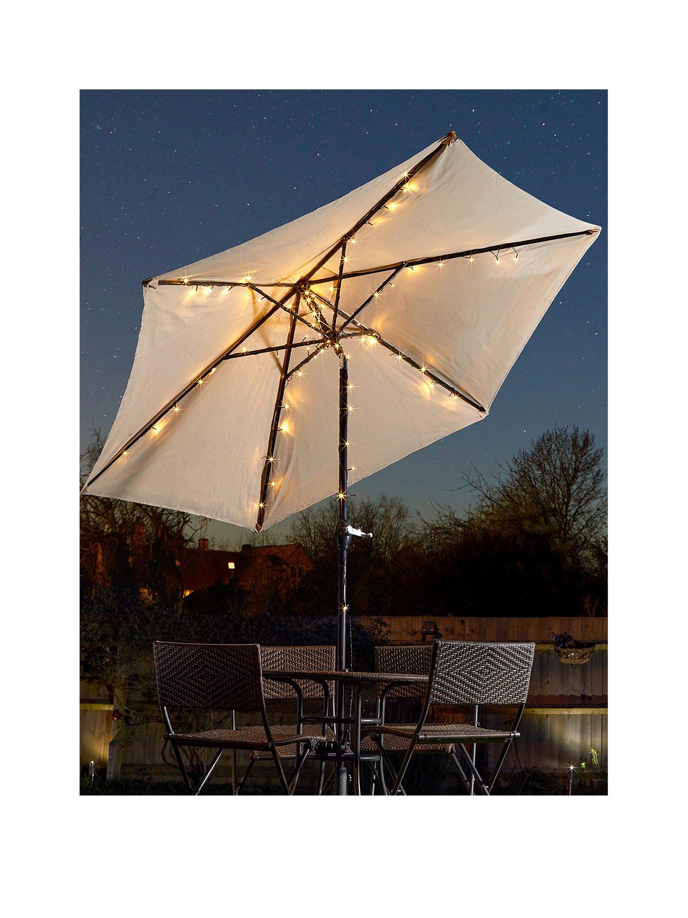 Smart Solar Parasol Solar String Lights - 72 LED | littlewoods.com