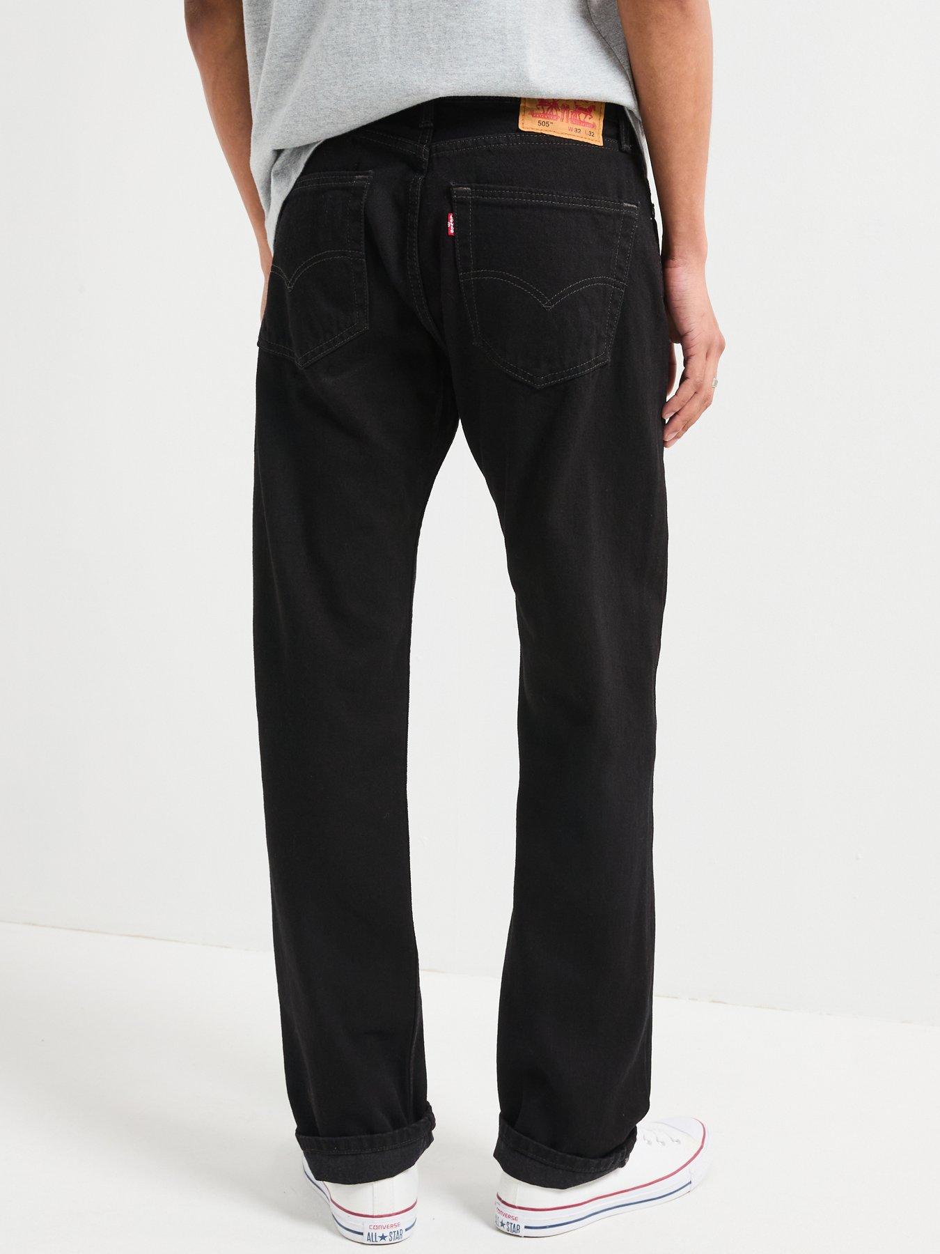 Levi's 505 Regular Fit Jeans - Black 37743 - Black | littlewoods.com