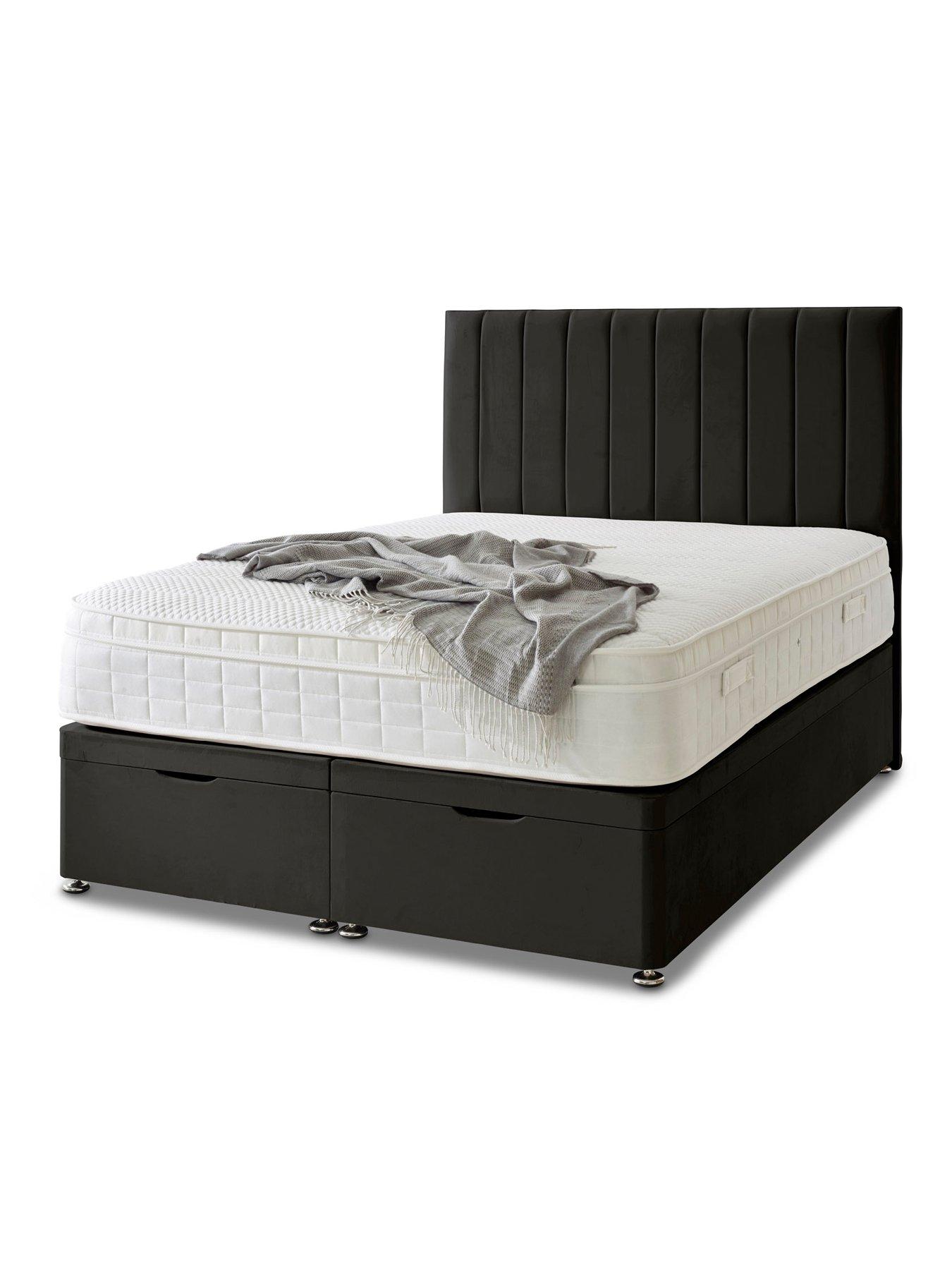 Shire Beds Liberty 1000 Pocket Memory Mattress and Upholstered Ottoman ...