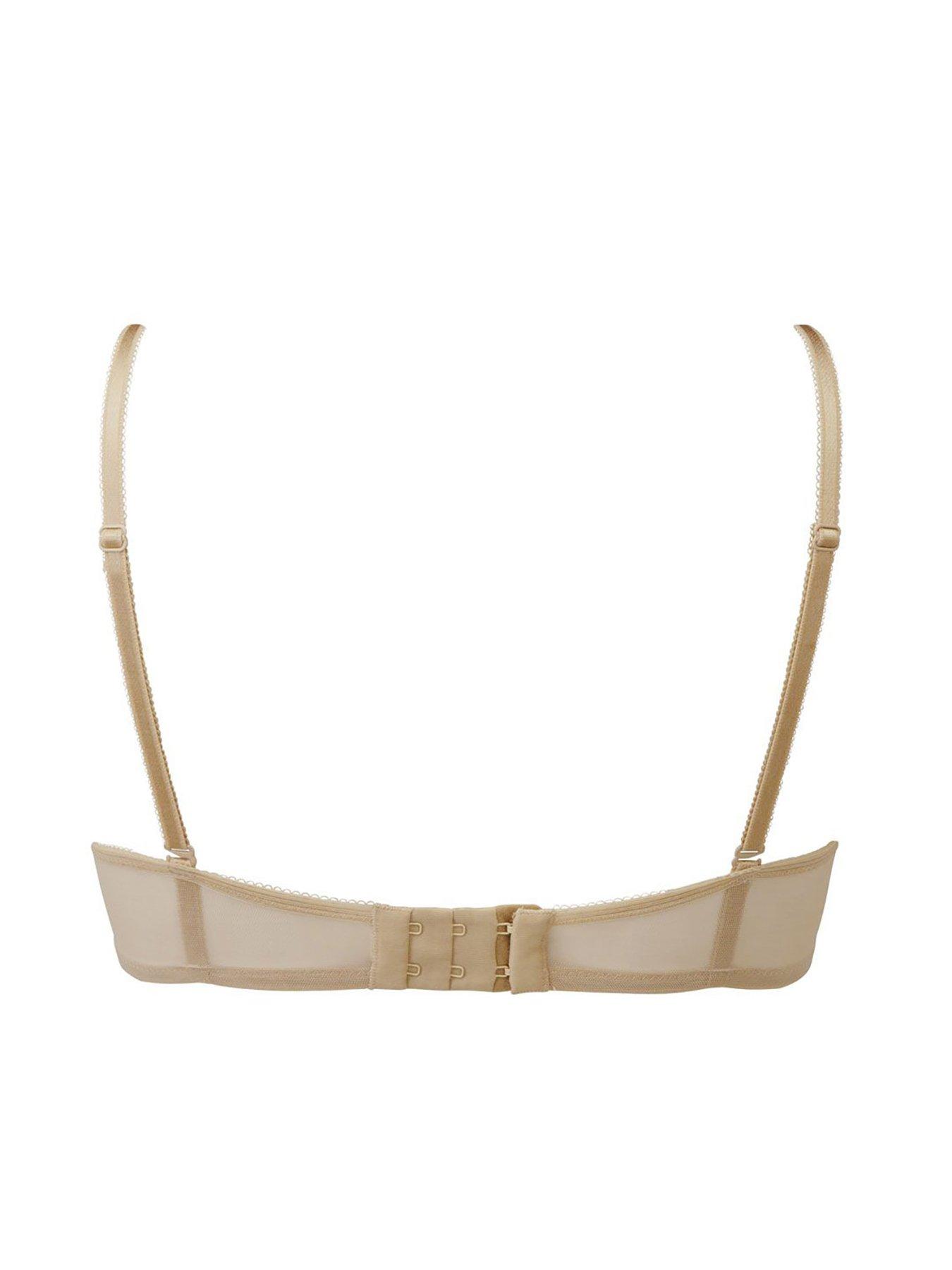 Gossard Glossies Lace Sheer Bra - Nude | Littlewoods