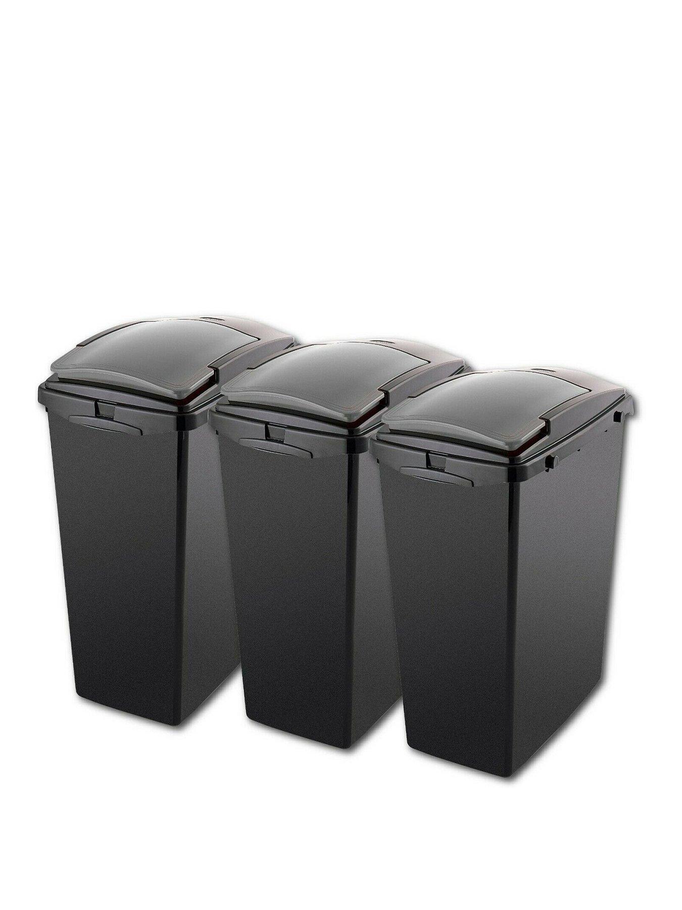 Addis Set of 3 Recycling Kitchen Utility Waste Separation Bin System ...