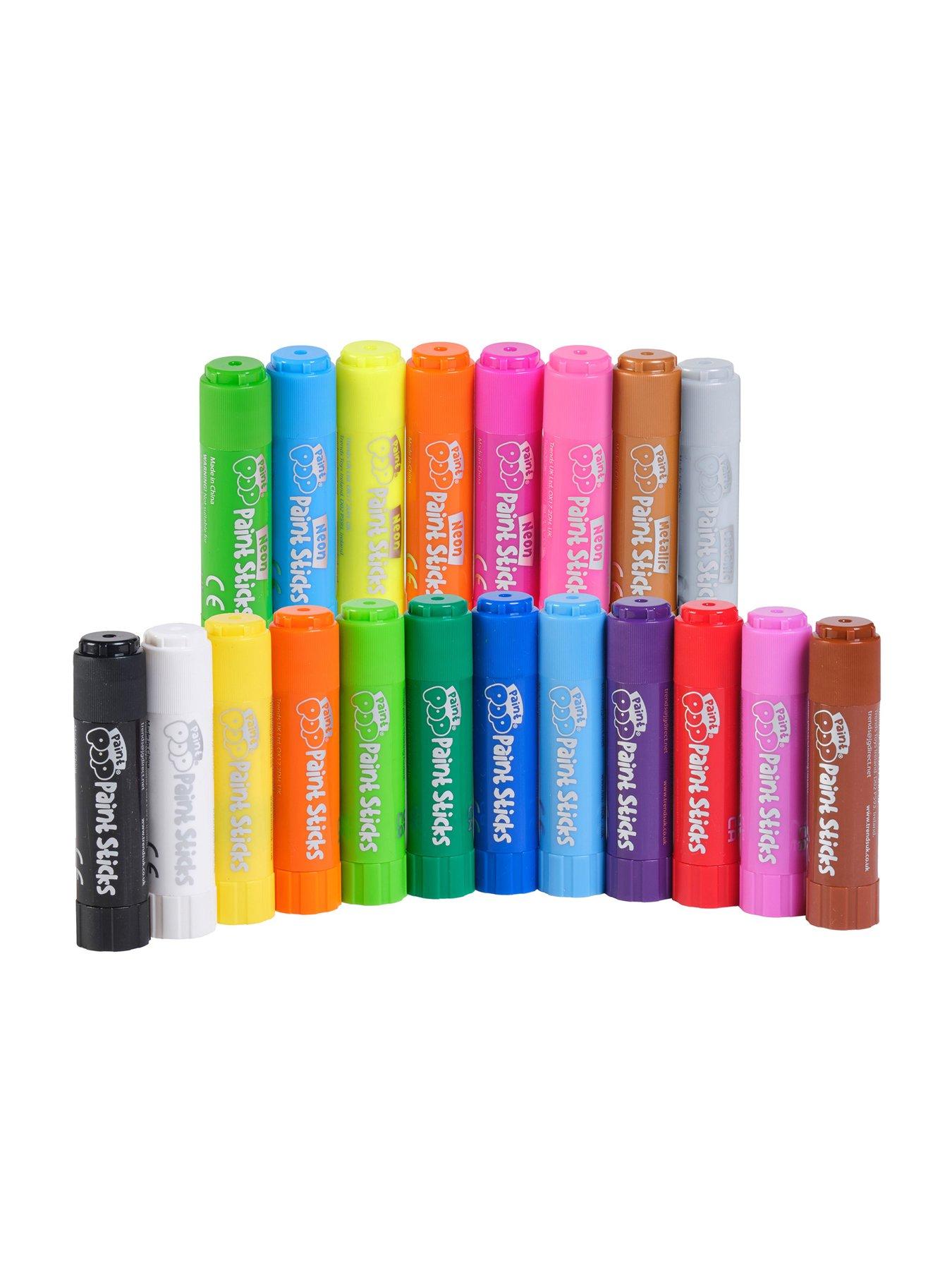 Paint Pop Paint Sticks Colour Pops Fun Tub (20 Assorted Paint Sticks ...