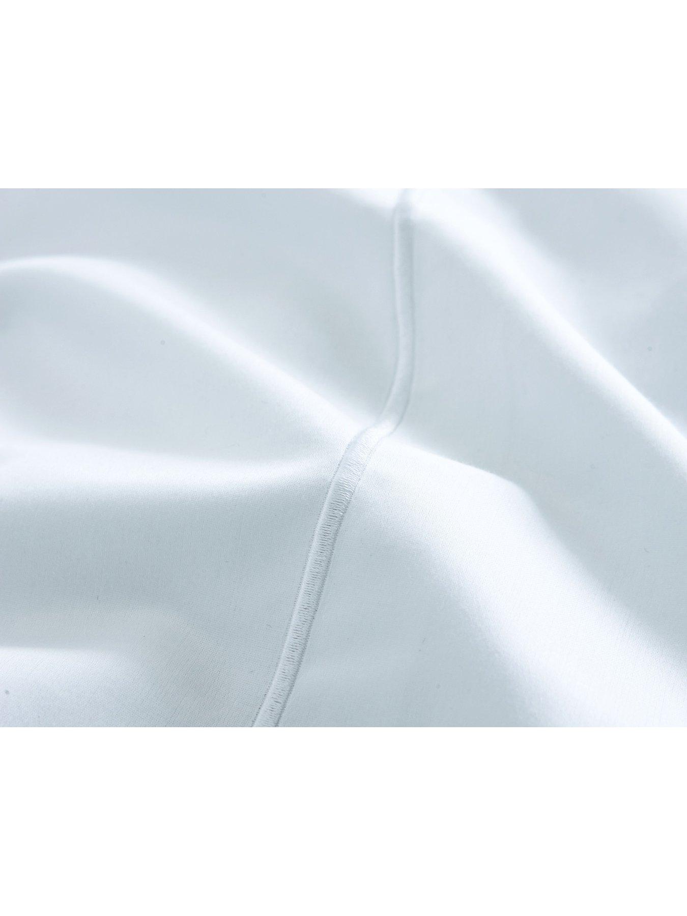 Bianca Luxury 800 Thread 100% Cotton Sateen Flat Sheet - White ...