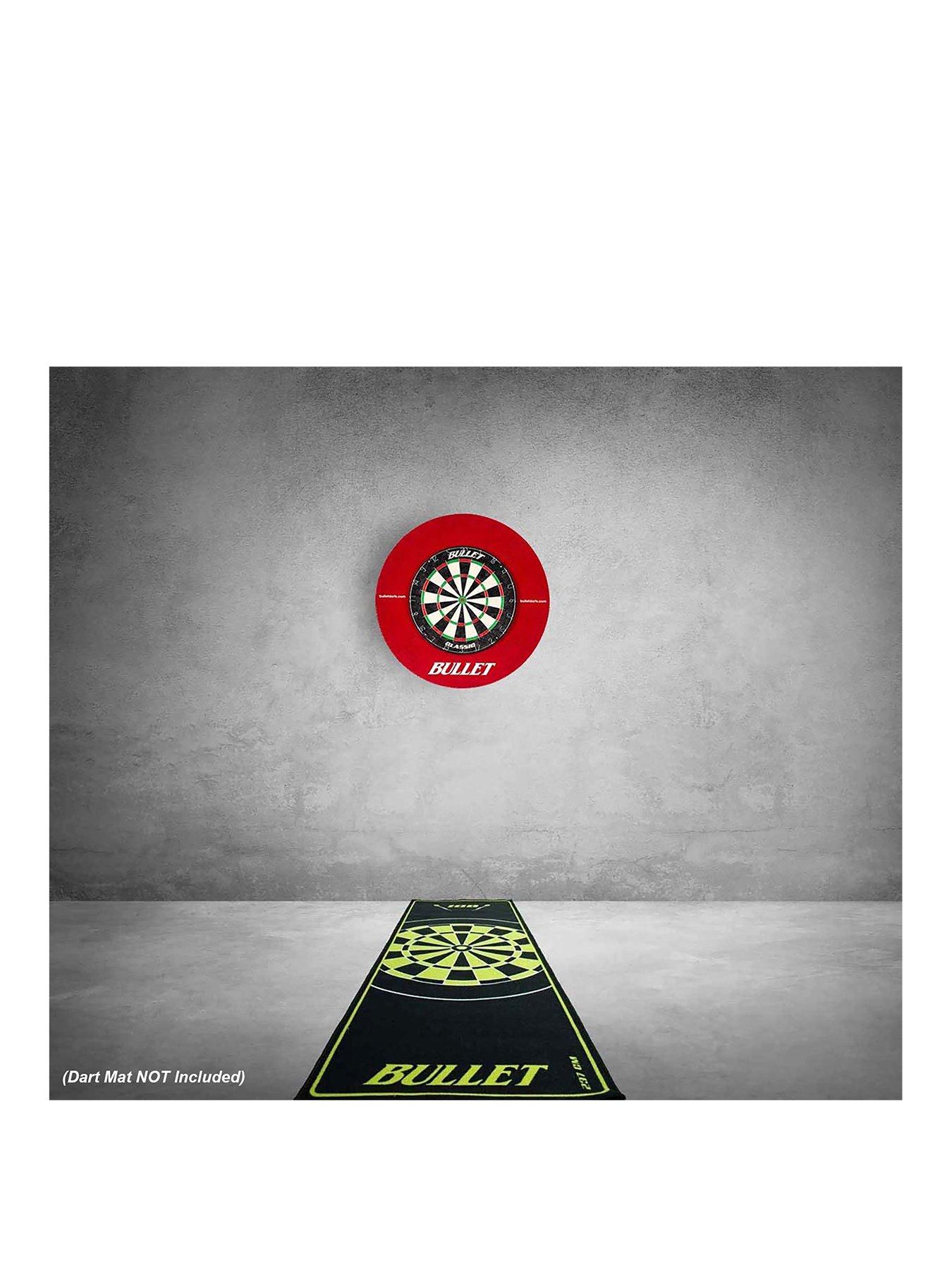 Bullet Large Darts Tournament Set - Includes Dartboard, 6 Steel Darts ...