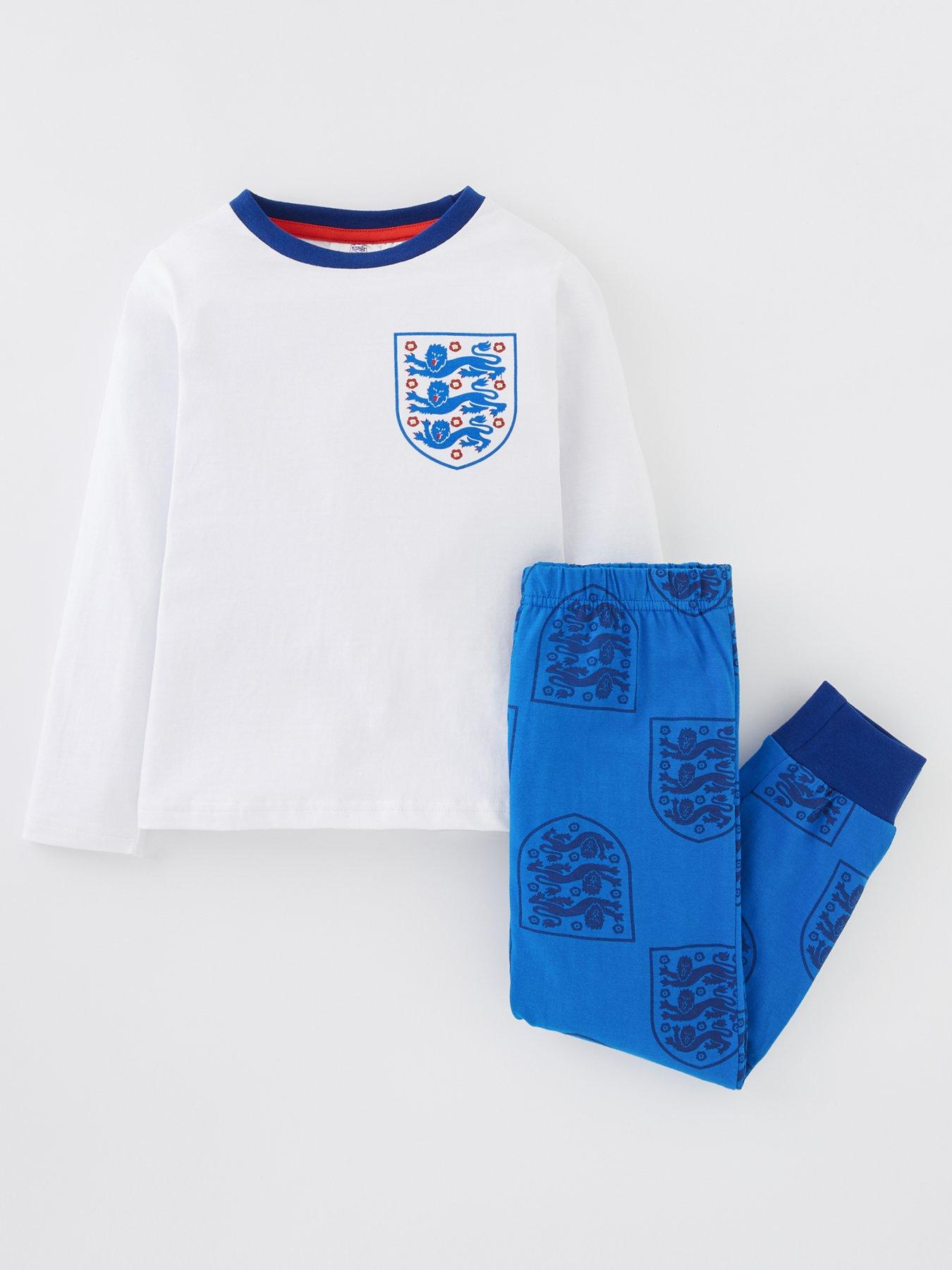 England Boys England Long Sleeve Pyjama - White | littlewoods.com