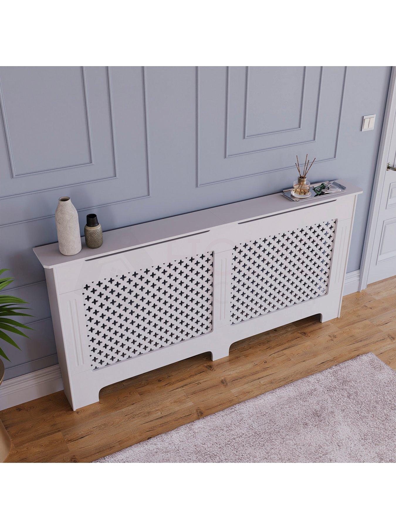 Vida Designs Oxford Extra Large Radiator Cover - White | Littlewoods