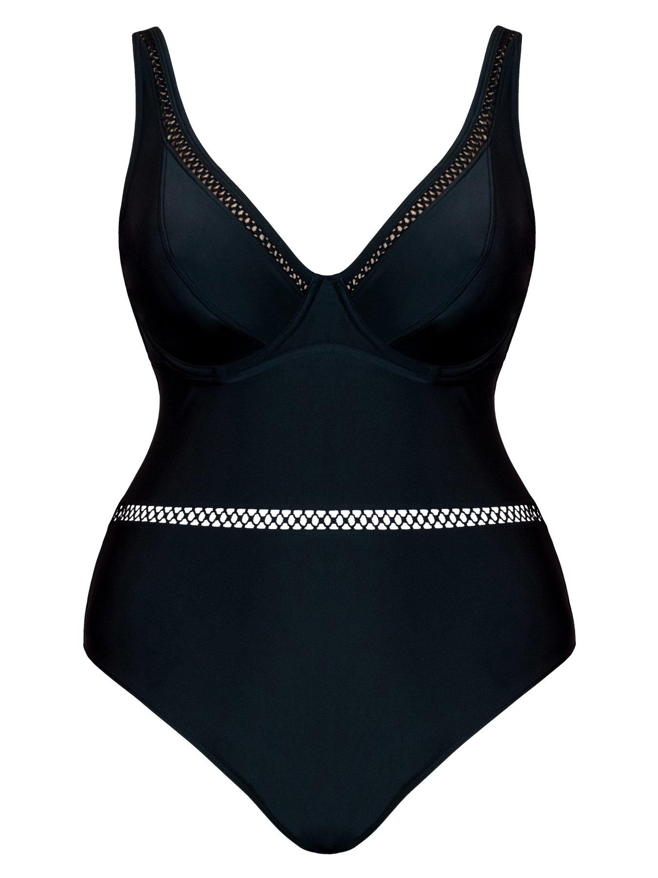 Curvy Kate First Class Multiway Plunge Swimsuit - Black | Littlewoods