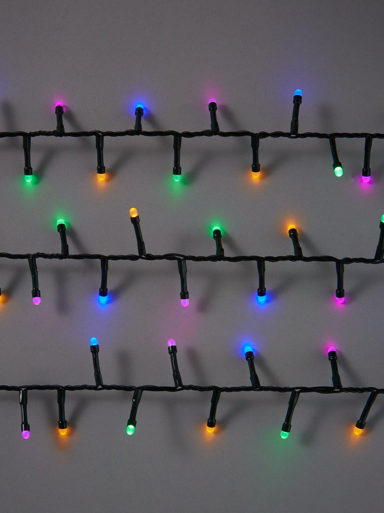 Festive Set of 520 Glow-Worm Pastel Christmas Lights | Littlewoods