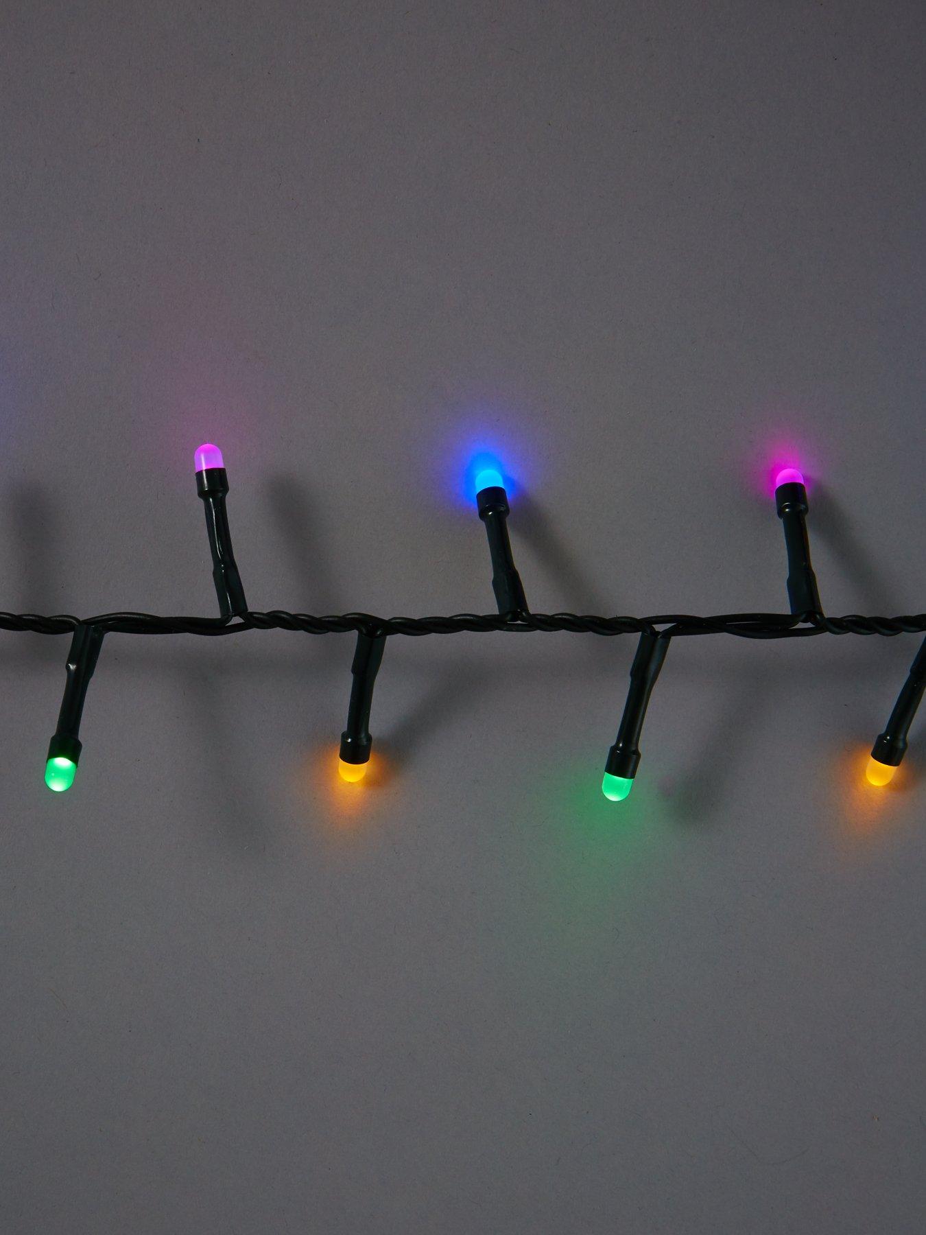 Festive Set of 520 Glow-Worm Pastel Christmas Lights | Littlewoods