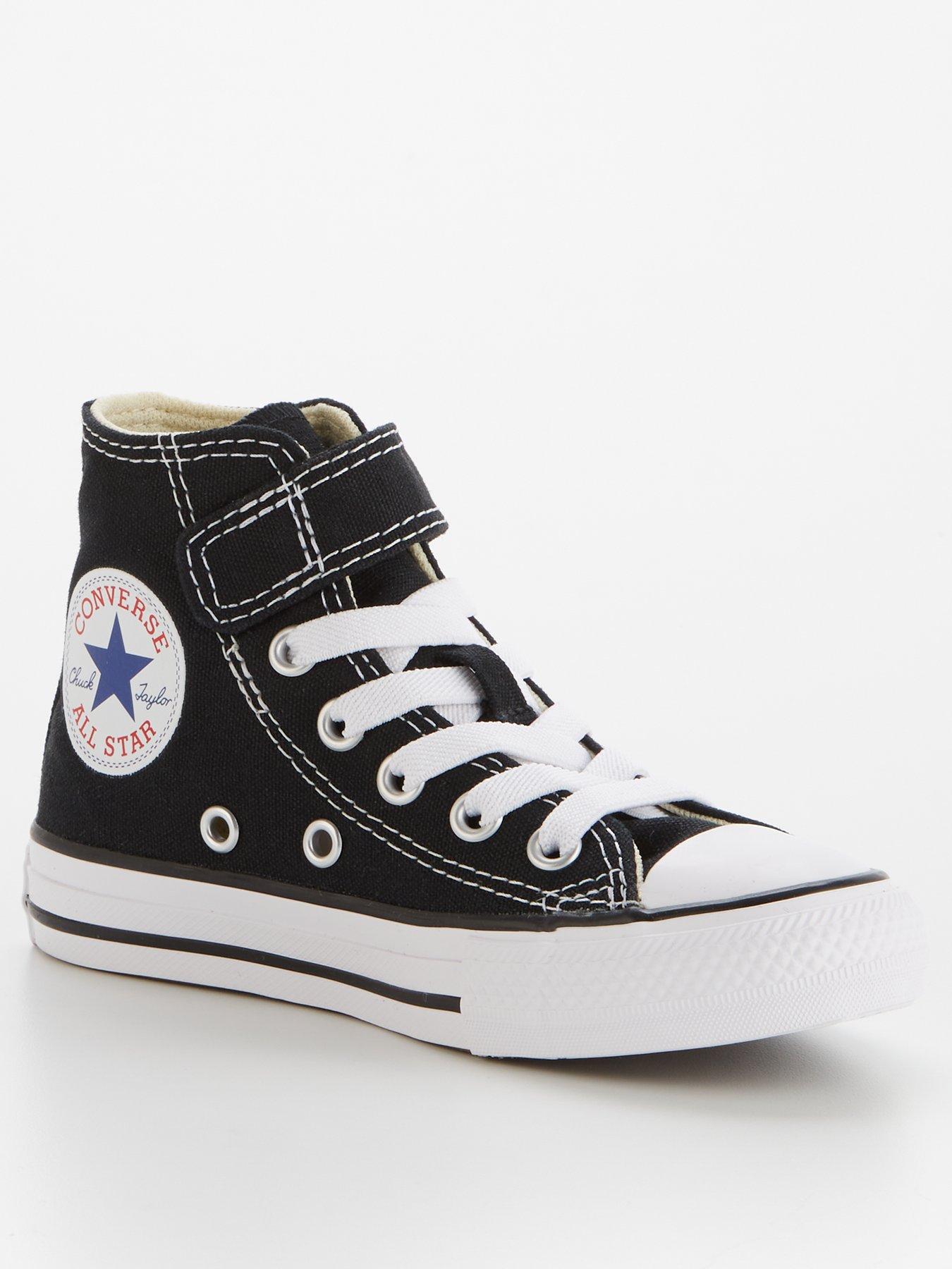 Converse Kids Easy-on Velcro Hi Top Trainers - Black | Littlewoods