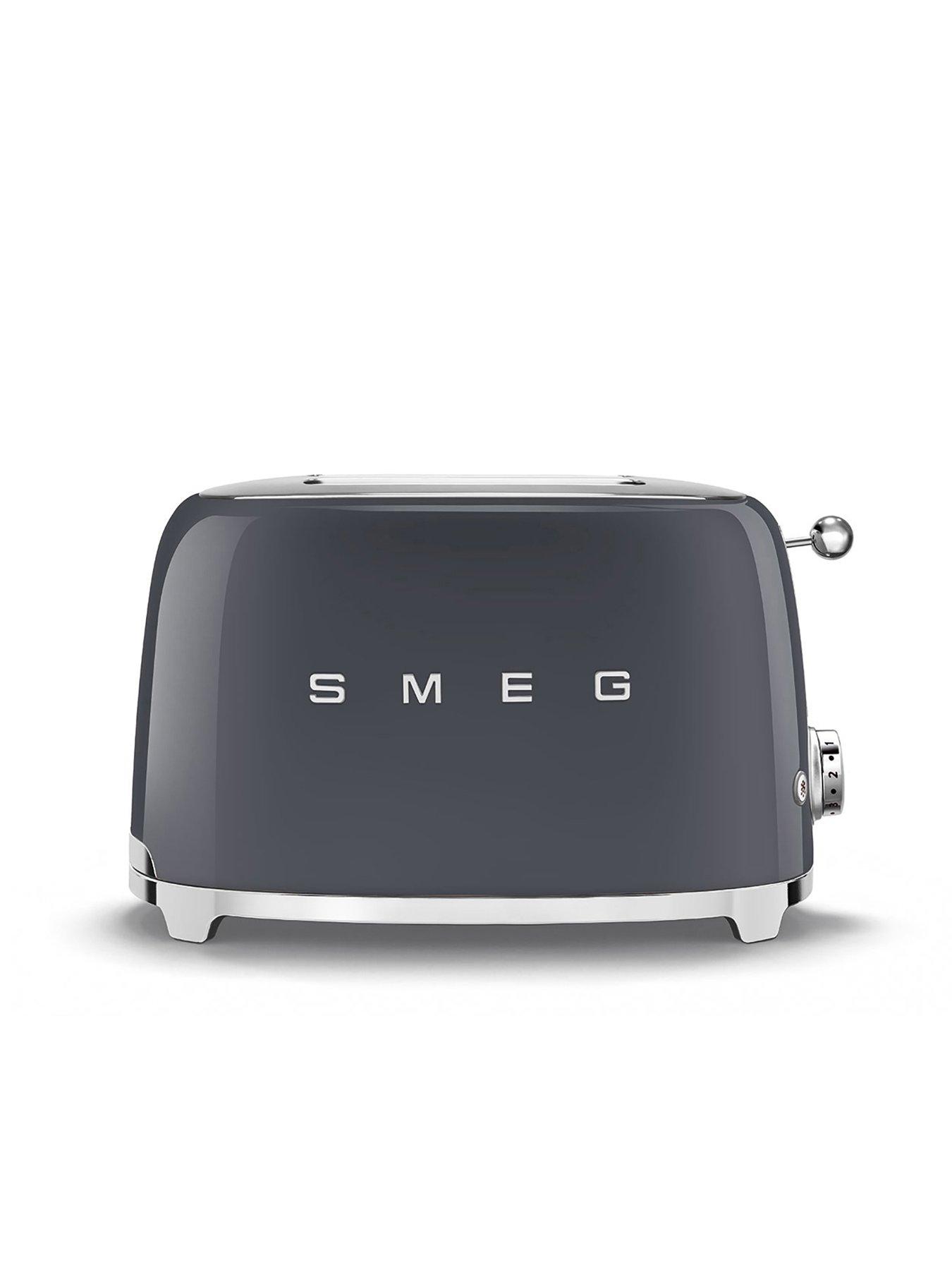 Smeg TSF01 Retro Style 2 Slice Toaster, 950W - Slate Grey | Littlewoods
