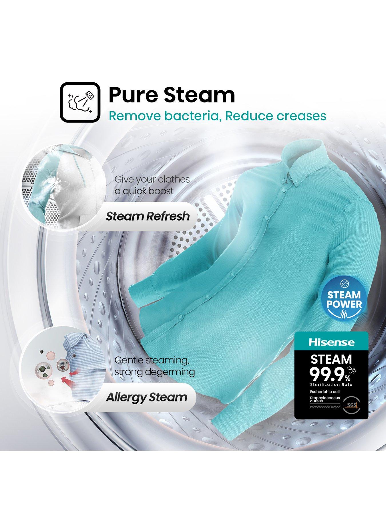 Hisense 3 Series WDQA8014EVJM 8kg Wash, 5kg Dry, 1400 Spin Washer Dryer ...