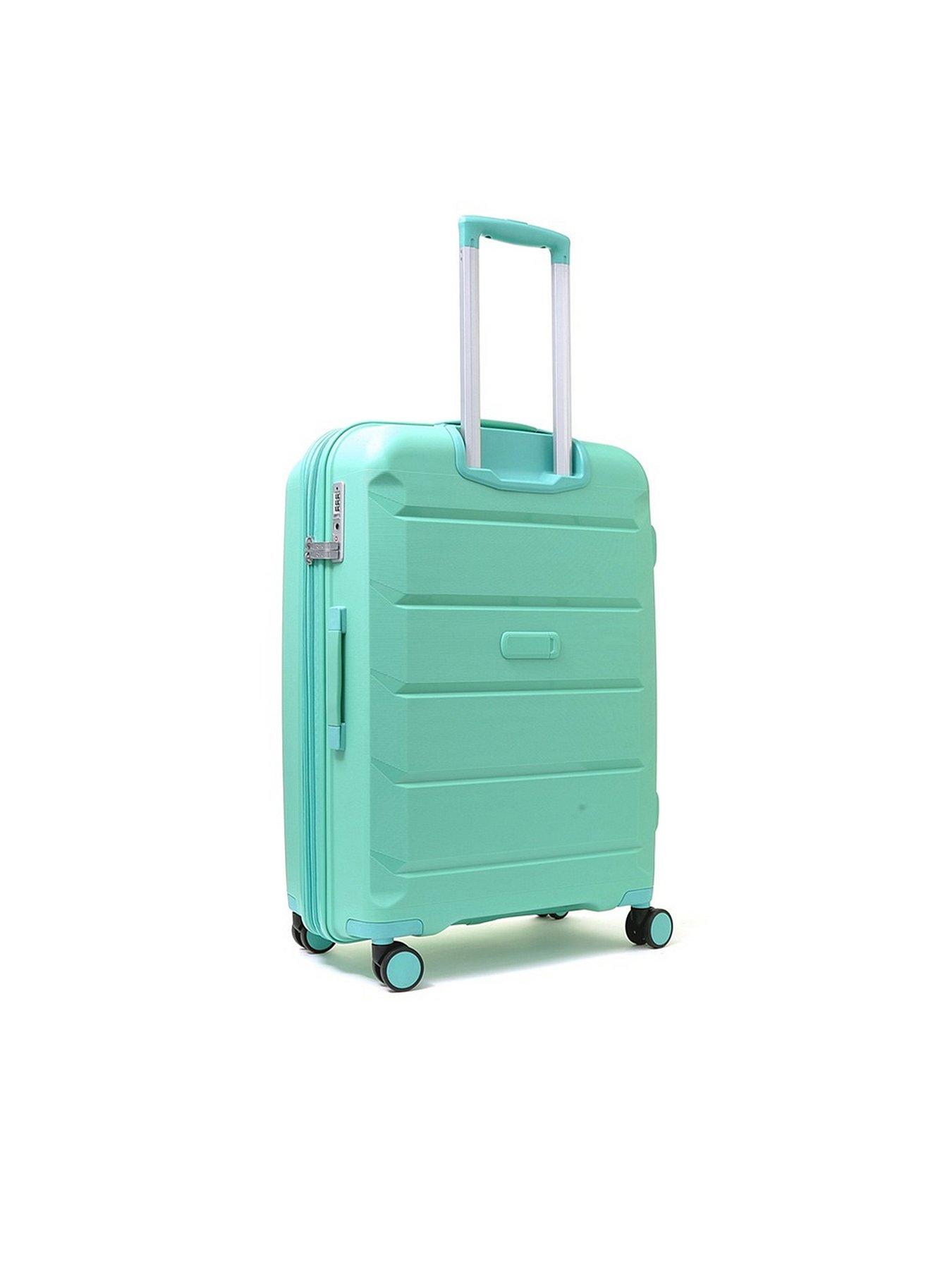 Rock Luggage Tulum 8 Wheel Hardshell Medium Suitcase - Turquoise ...