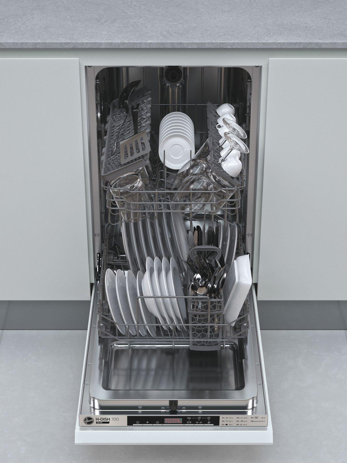Hoover HDIH 2T1047 45cm Wide Slimline Integrated Dishwasher - Black ...