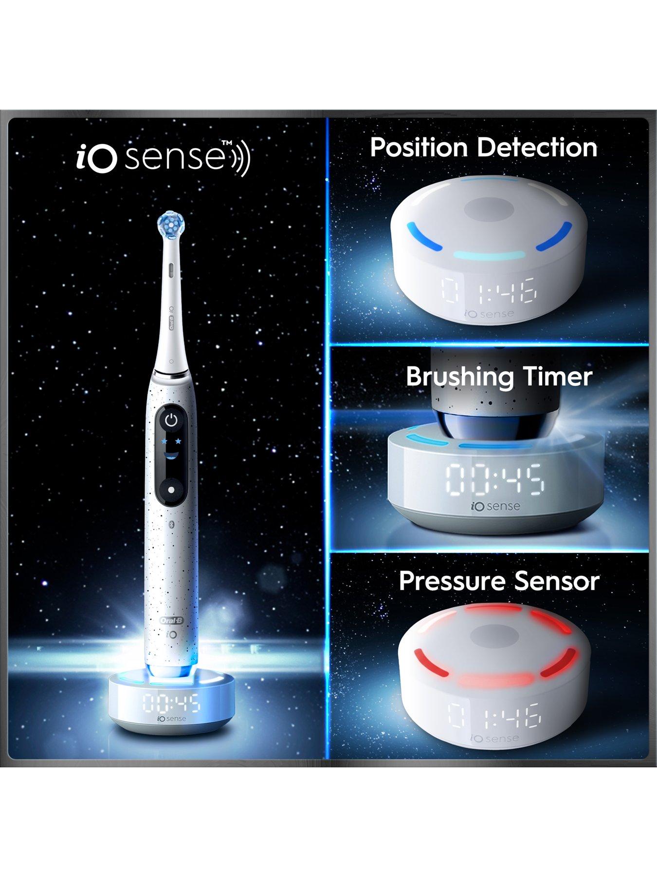 Oral-B iO10 Stardust White Electric Toothbrush + Charging Travel Case ...