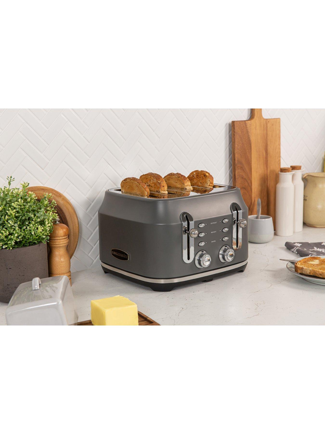 Rangemaster RMCL4S201GY Classic 4-Slice Toaster | Littlewoods